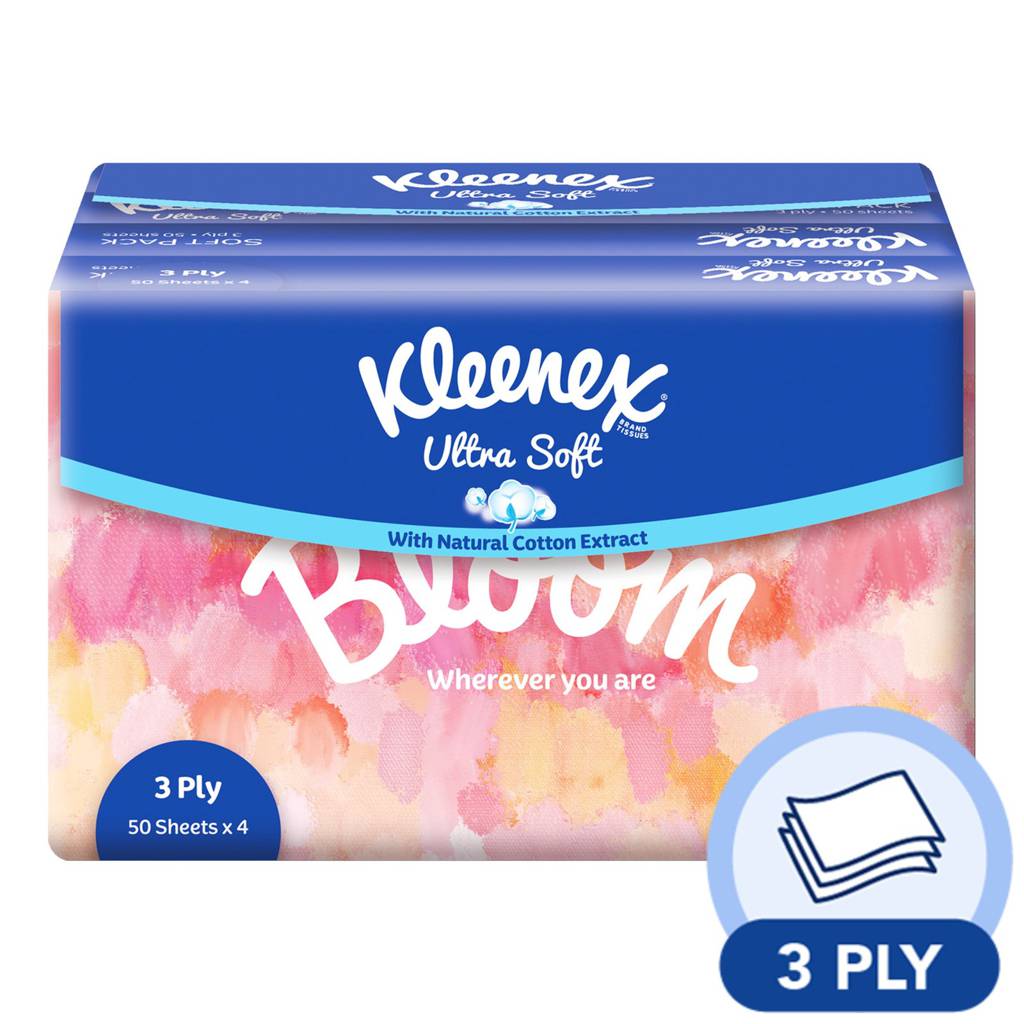 Kleenex Ultra Soft Tissue Soft Pack – Moments (3ply) | NTUC FairPrice