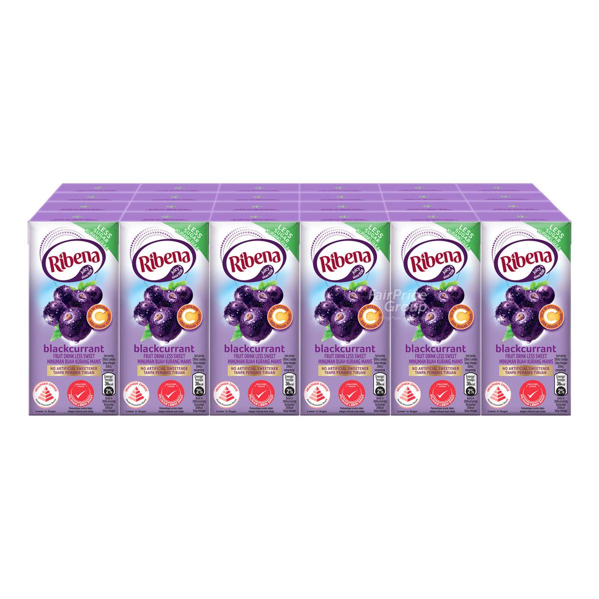 Ribena Blackcurrant Fruit Packet Drink - Less Sweet | NTUC FairPrice