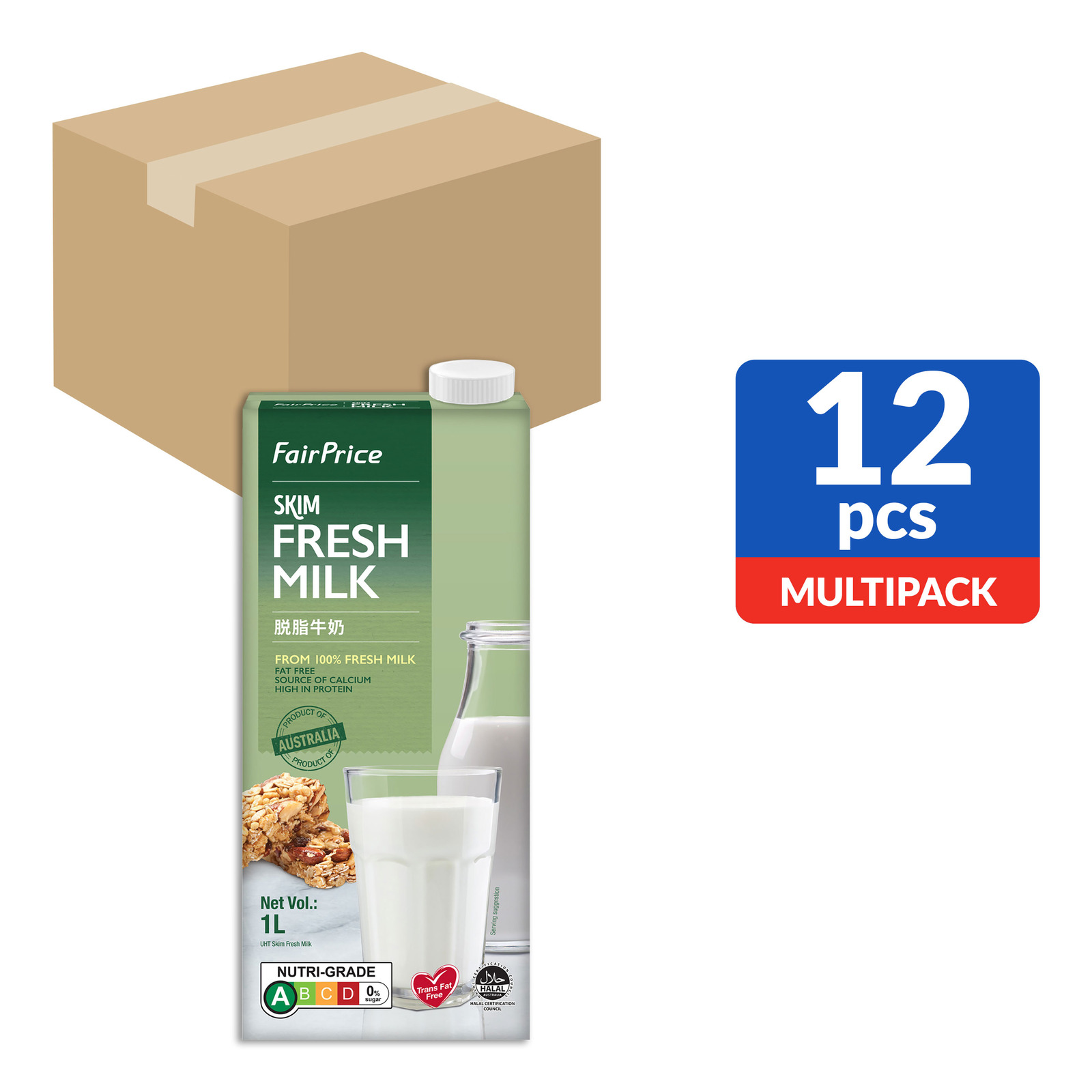 FairPrice UHT Milk - Skim | NTUC FairPrice