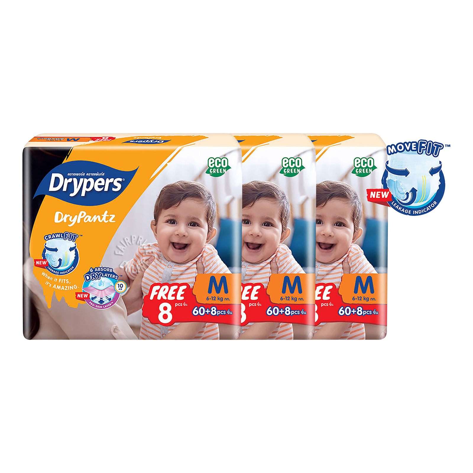 Drypers Drypantz Pants - M (6 - 12kg) | NTUC FairPrice