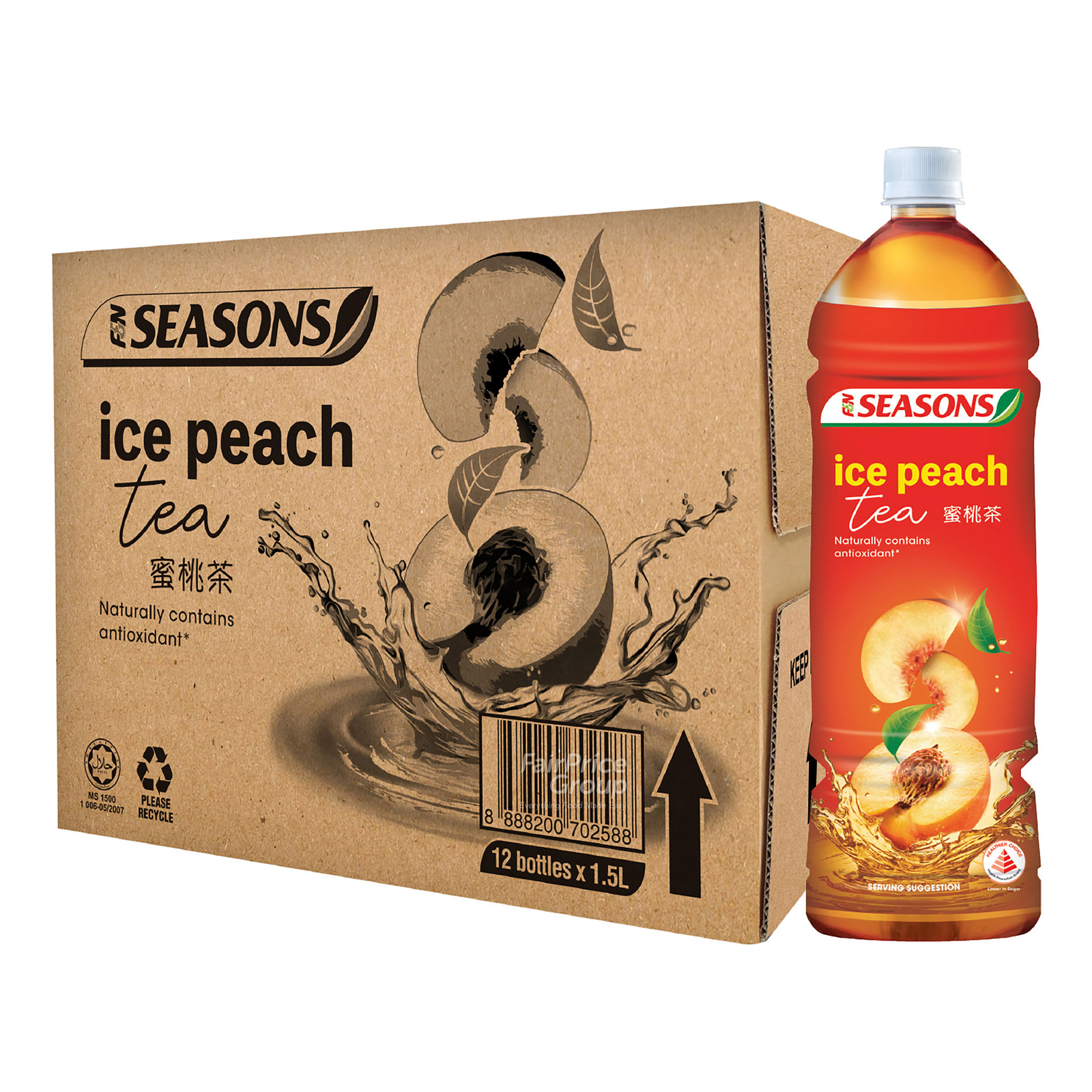 F&N Seasons Bottle Drink - Ice Peach Tea | NTUC FairPrice