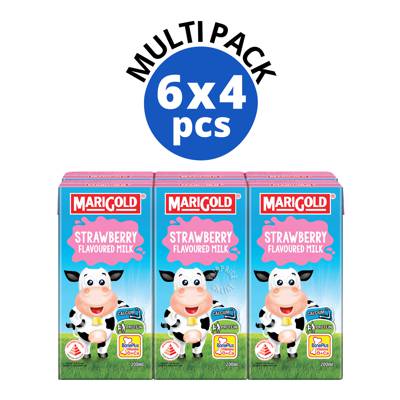 Marigold UHT Packet Milk - Strawberry | NTUC FairPrice