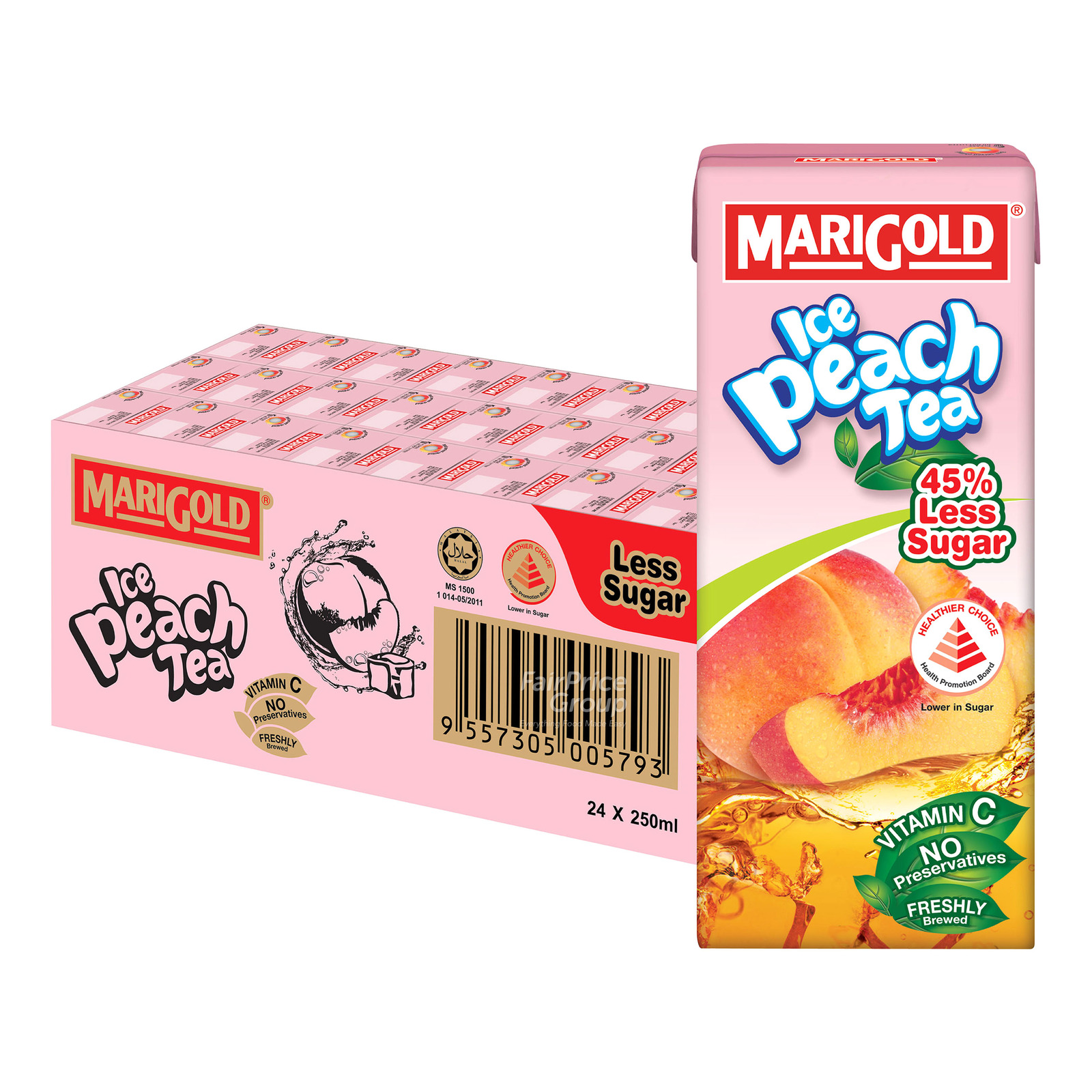 Marigold Packet Drink - Ice Peach Tea (Less Sweet) | NTUC FairPrice