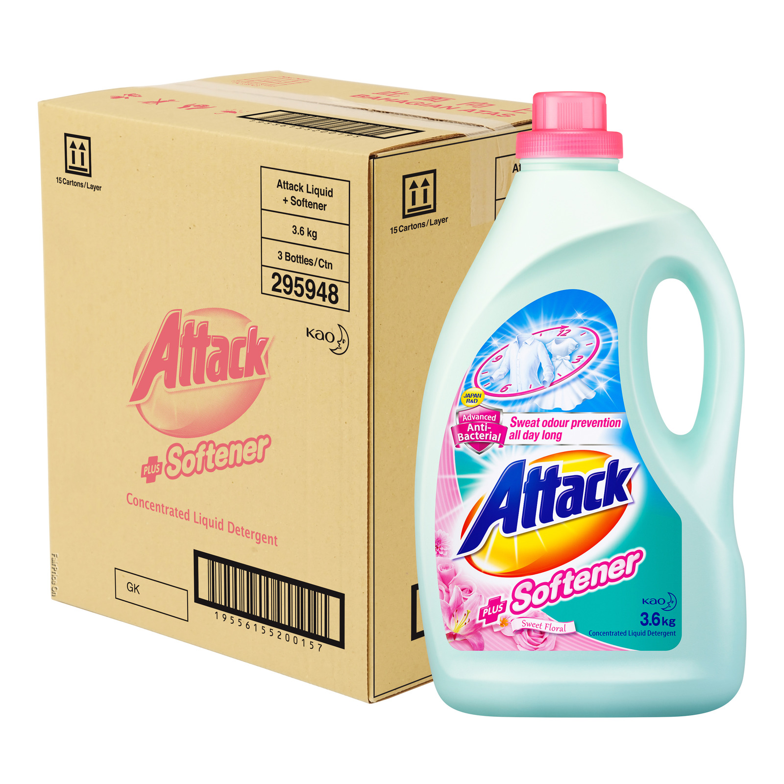 Attack Liquid Detergent - Plus Softener | NTUC FairPrice