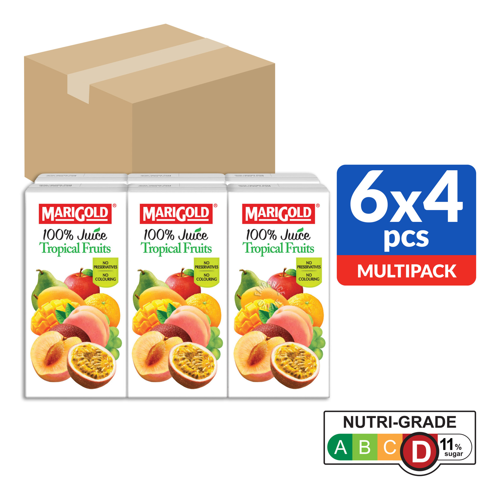 Marigold 100% Packet Juice - Tropical Fruits | NTUC FairPrice