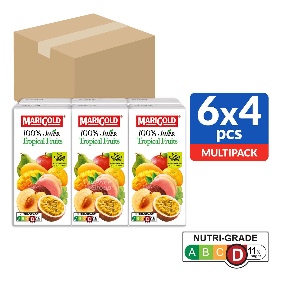 Marigold 100% Packet Juice - Tropical Fruits | NTUC FairPrice