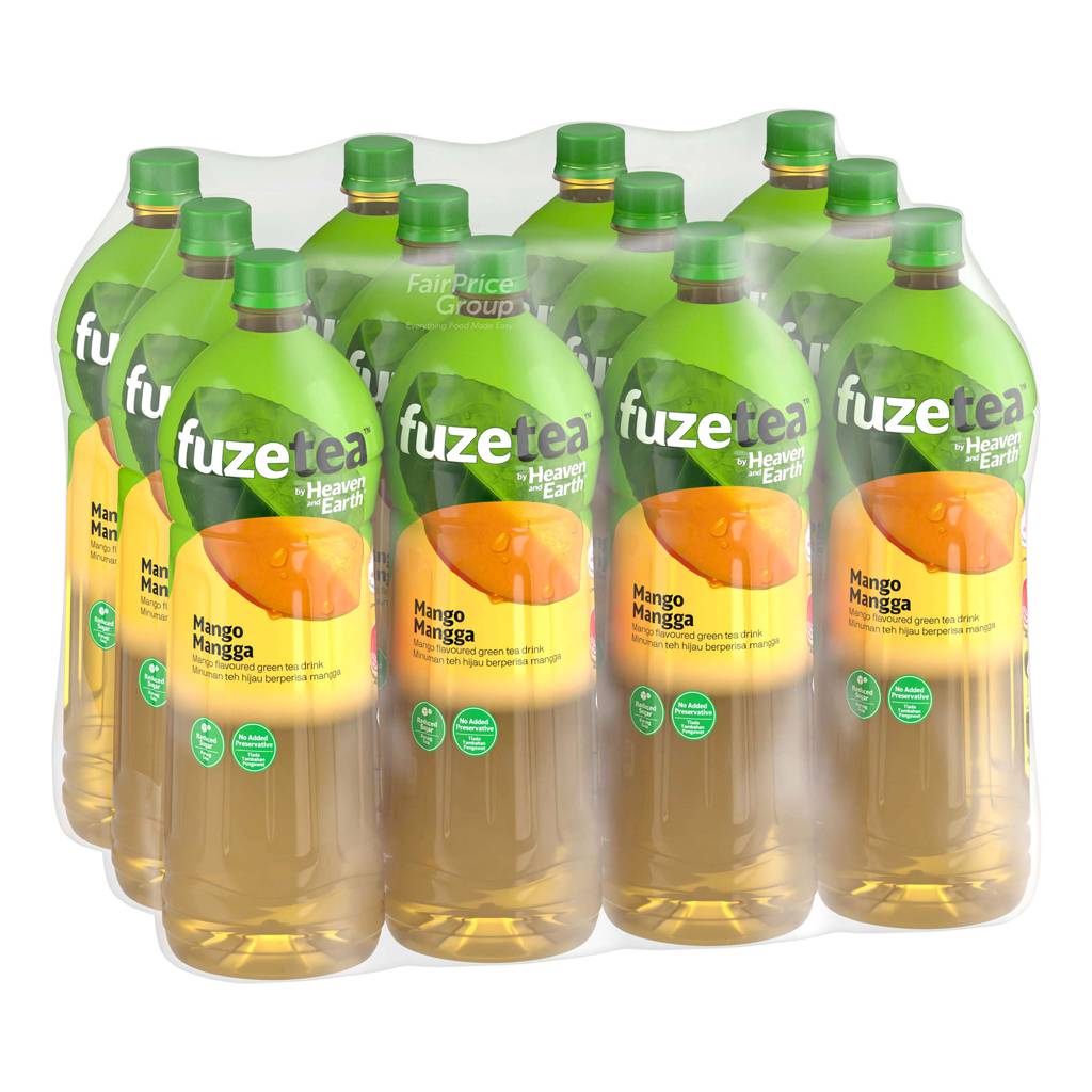 Fuze Tea Flavoured Green Tea Bottle Drink - Mango | NTUC FairPrice