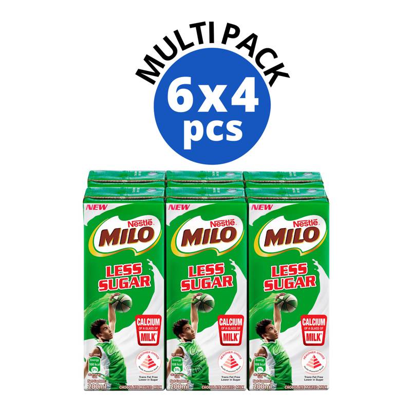 Milo Chocolate Malt Milk UHT Packet Drink -Less Sugar | NTUC FairPrice