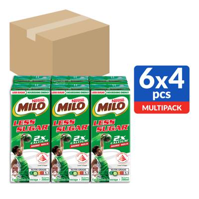 Milo Chocolate Malt Milk UHT Packet Drink -Less Sugar | NTUC FairPrice