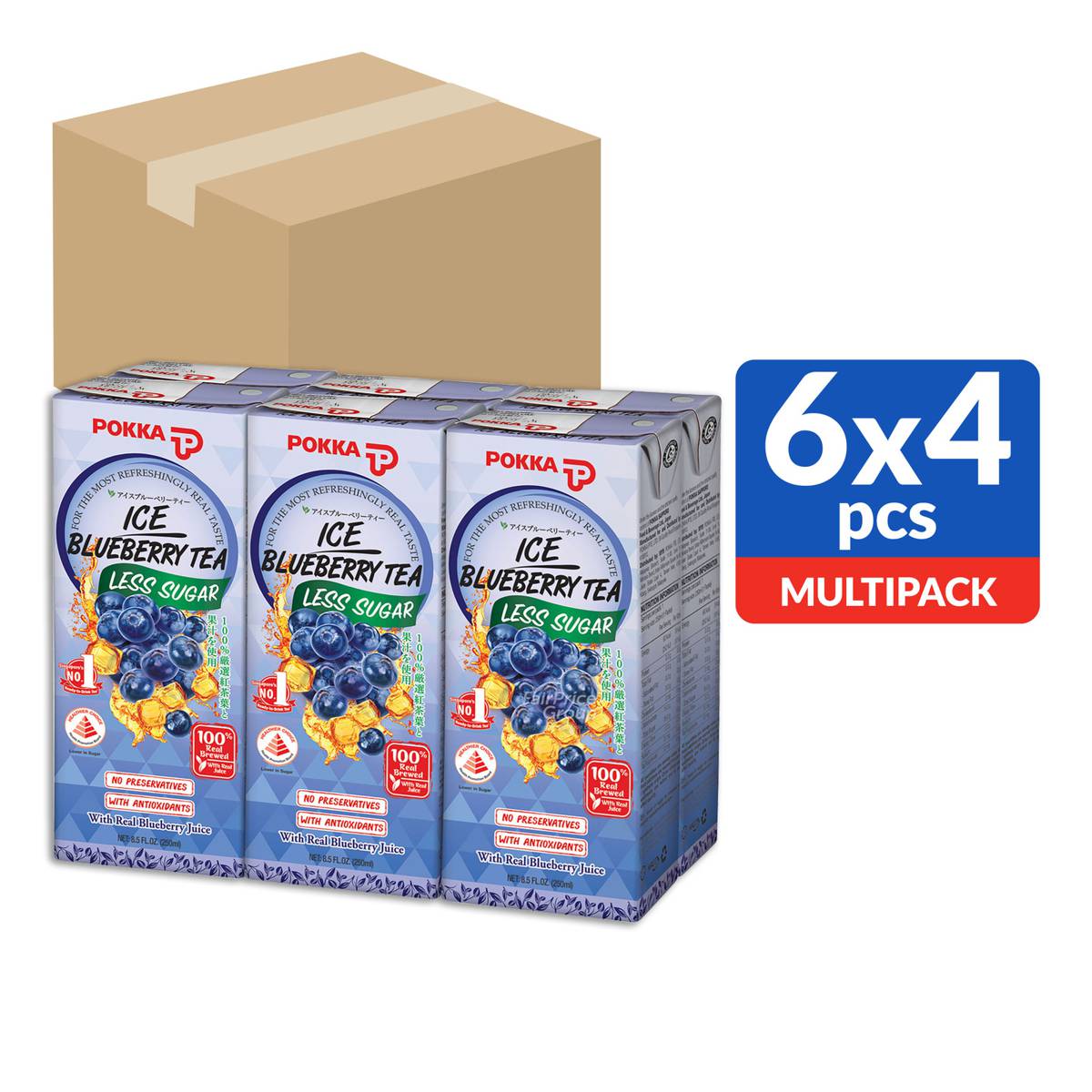 Pokka Packet Drink - Ice Blueberry Tea (Less Sugar) | NTUC FairPrice