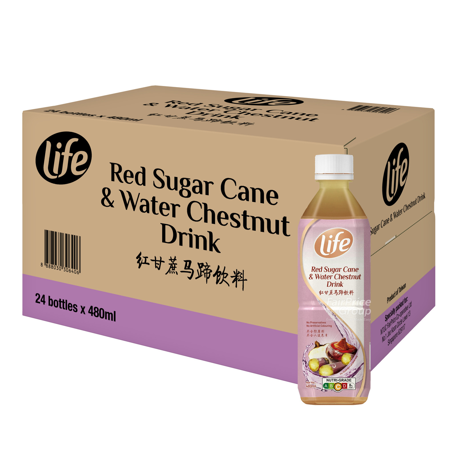 Life Bottle Drink - Red Sugar Cane & Water Chestnut | NTUC FairPrice