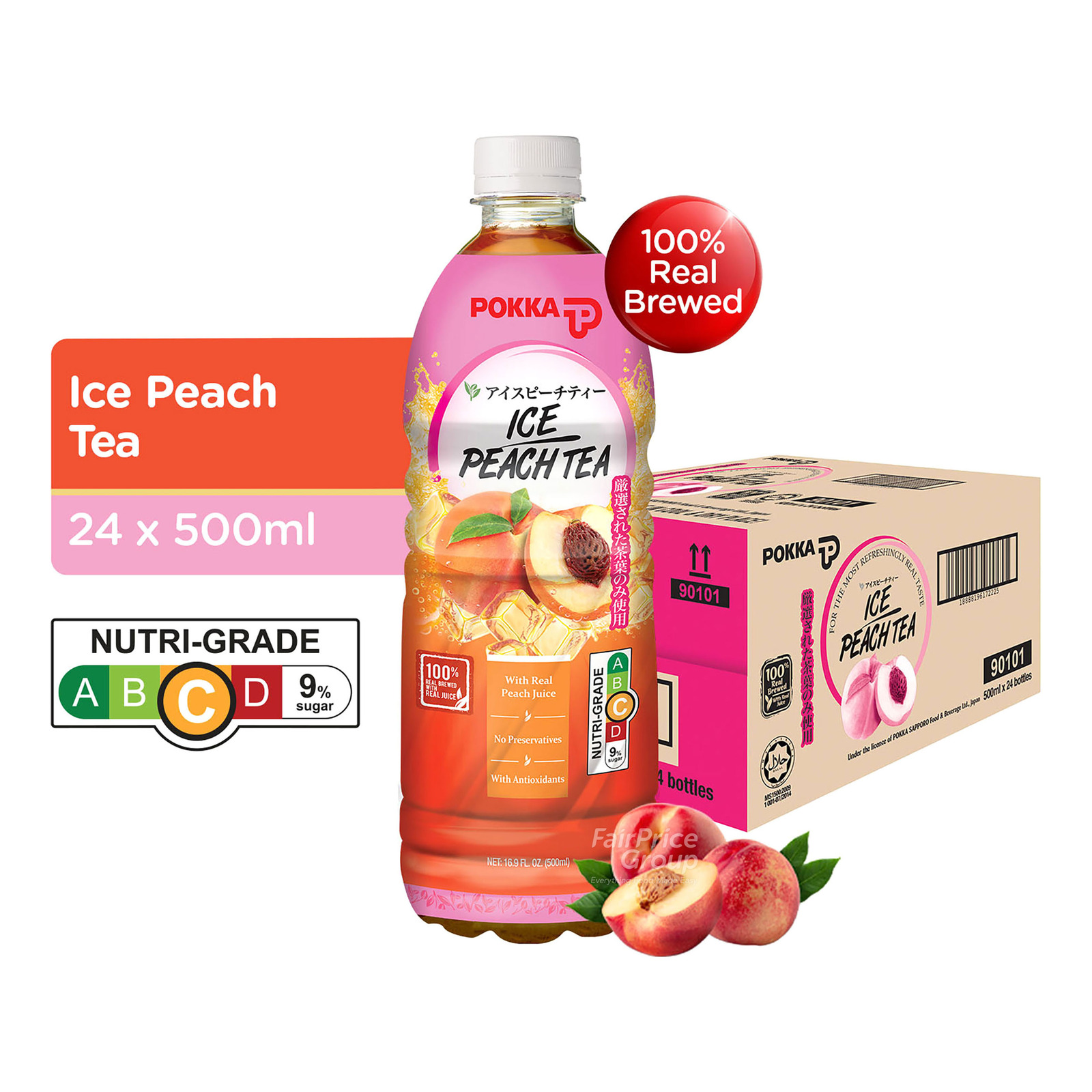Pokka Bottle Drink - Ice Peach Tea | NTUC FairPrice