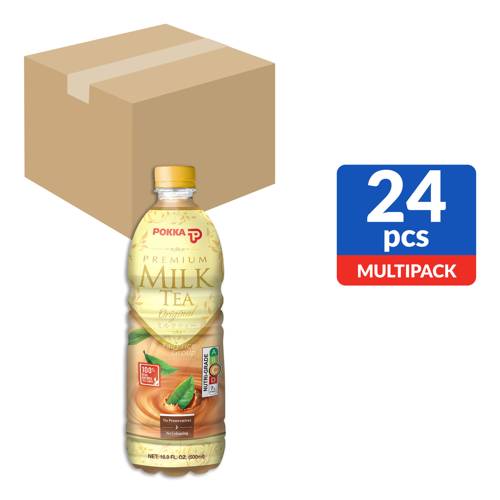 Pokka Premium Bottle Drink - Milk Tea (Original) | NTUC FairPrice