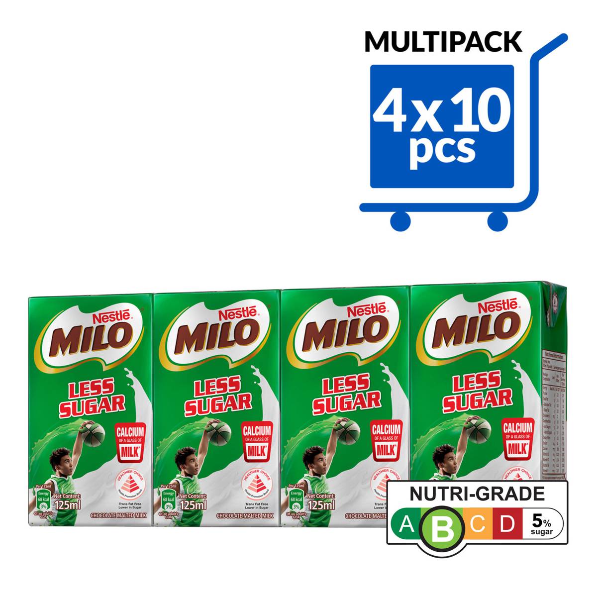 Milo Chocolate Malt Milk UHT Packet Drink -Less Sugar | NTUC FairPrice