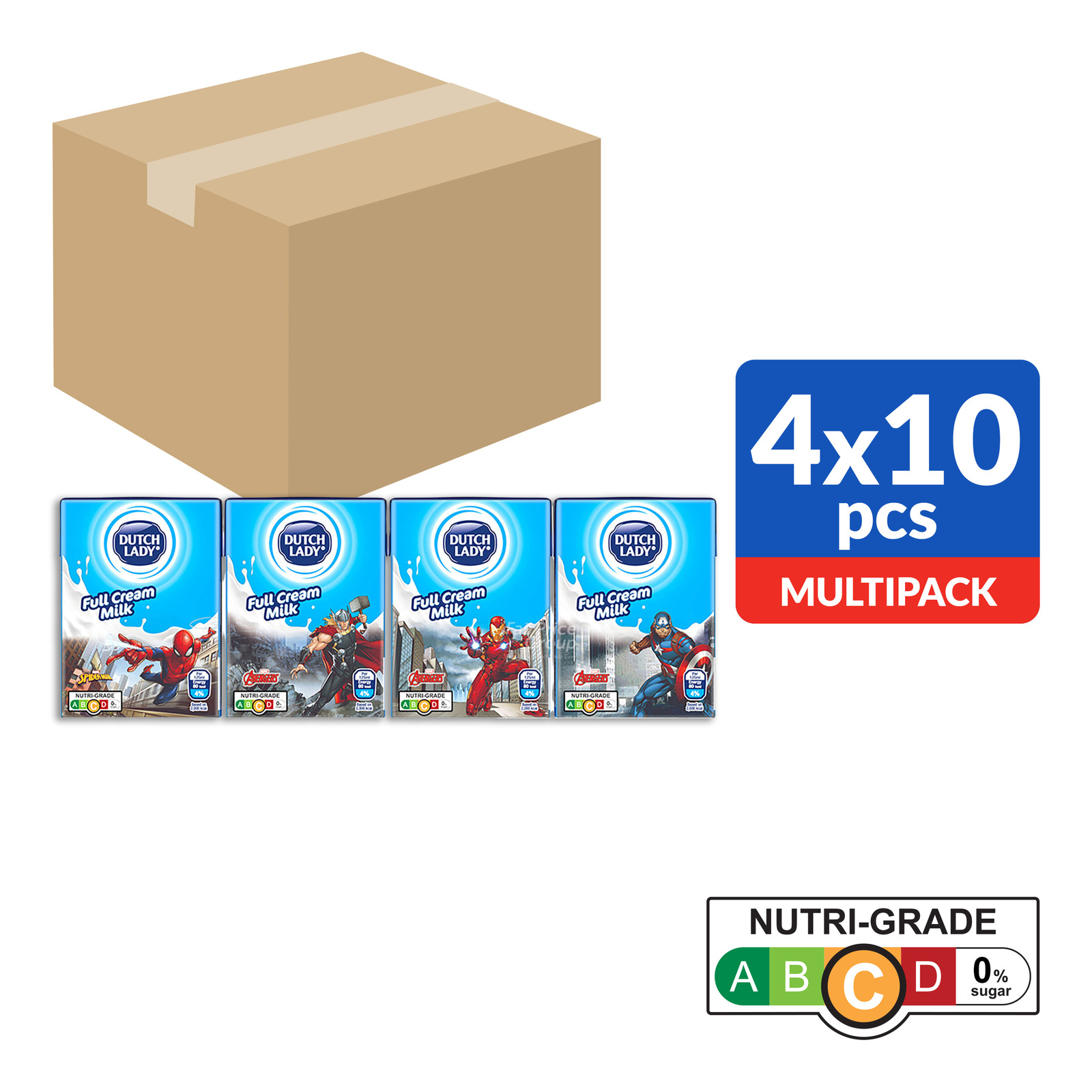 Dutch Lady Avengers UHT Kid Milk - Full Cream | NTUC FairPrice