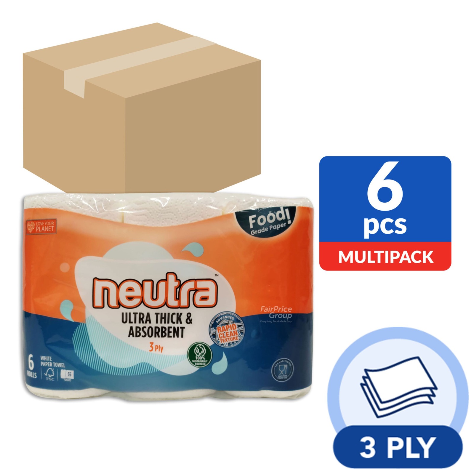 Neutra Ultra Paper Towel - Strength & Absorbent | NTUC FairPrice