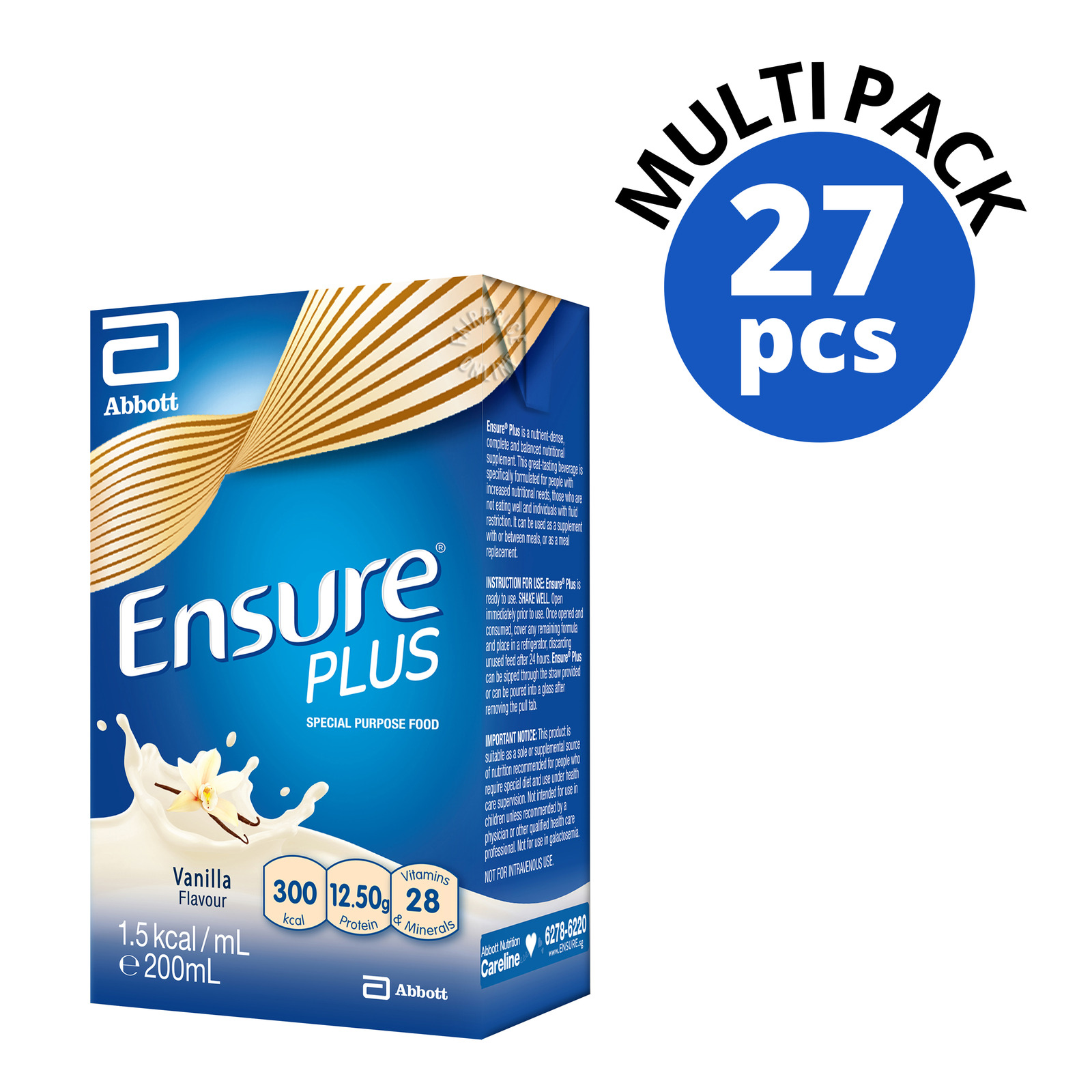 Abbott Ensure Plus Packet Milk - Vanilla | NTUC FairPrice
