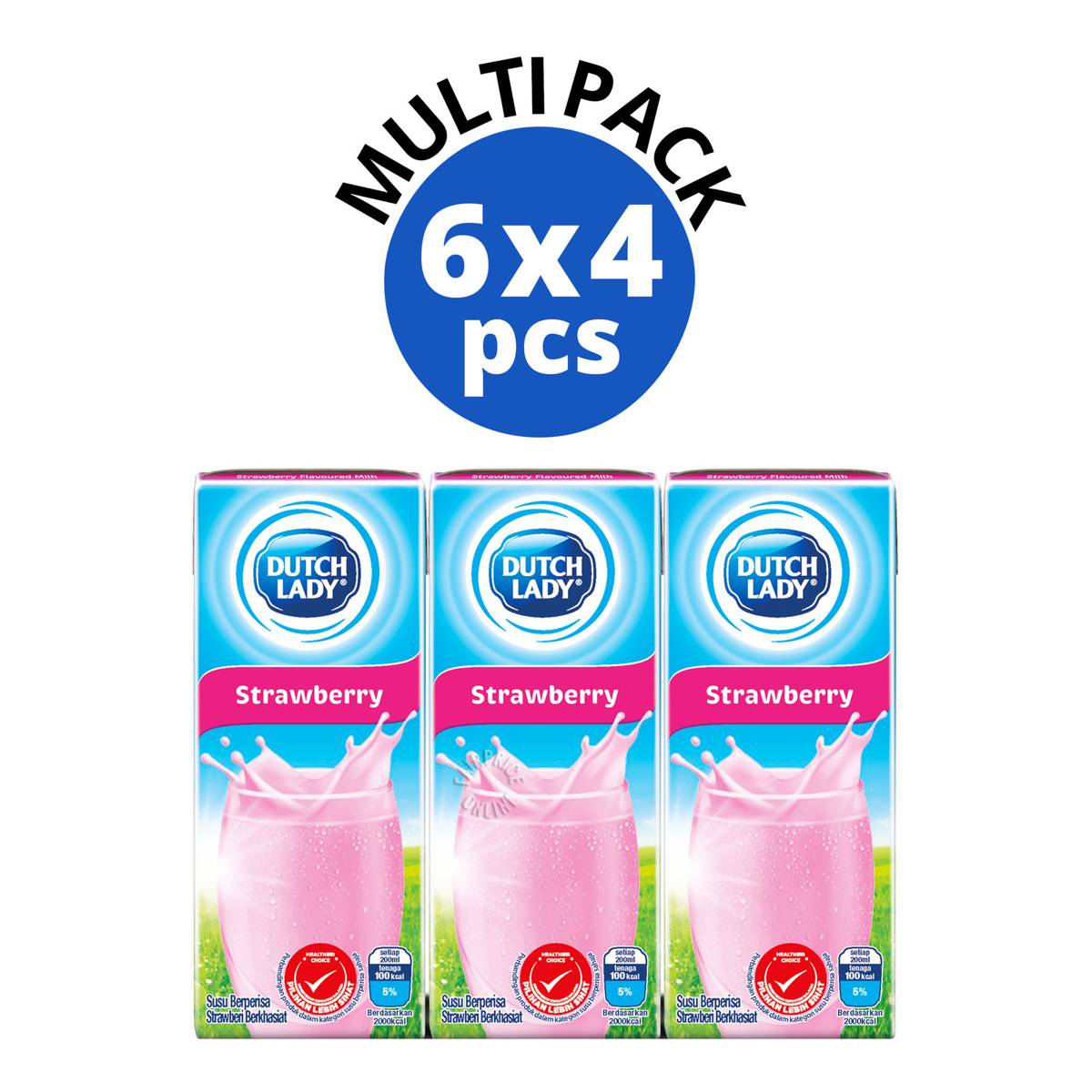 Dutch Lady Pure Farm UHT Flavoured Milk - Strawberry | NTUC FairPrice