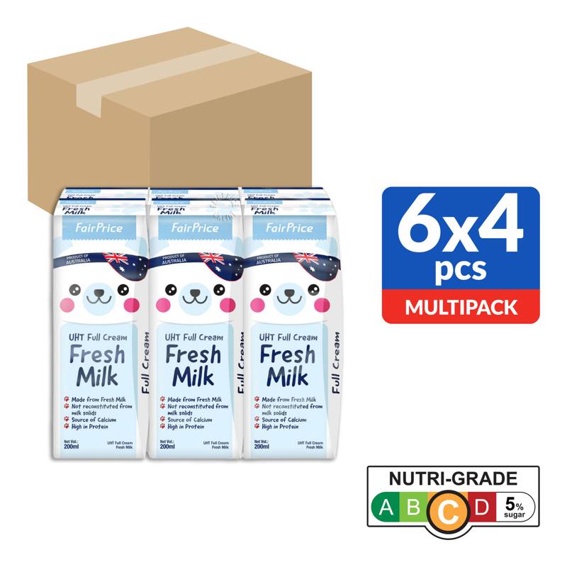 FairPrice UHT Kids Full Cream Packet Milk - FreshMilk | NTUC FairPrice