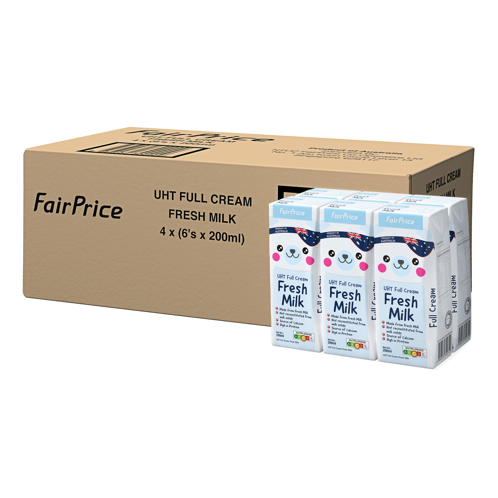 FairPrice UHT Kids Full Cream Packet Milk - FreshMilk | NTUC FairPrice