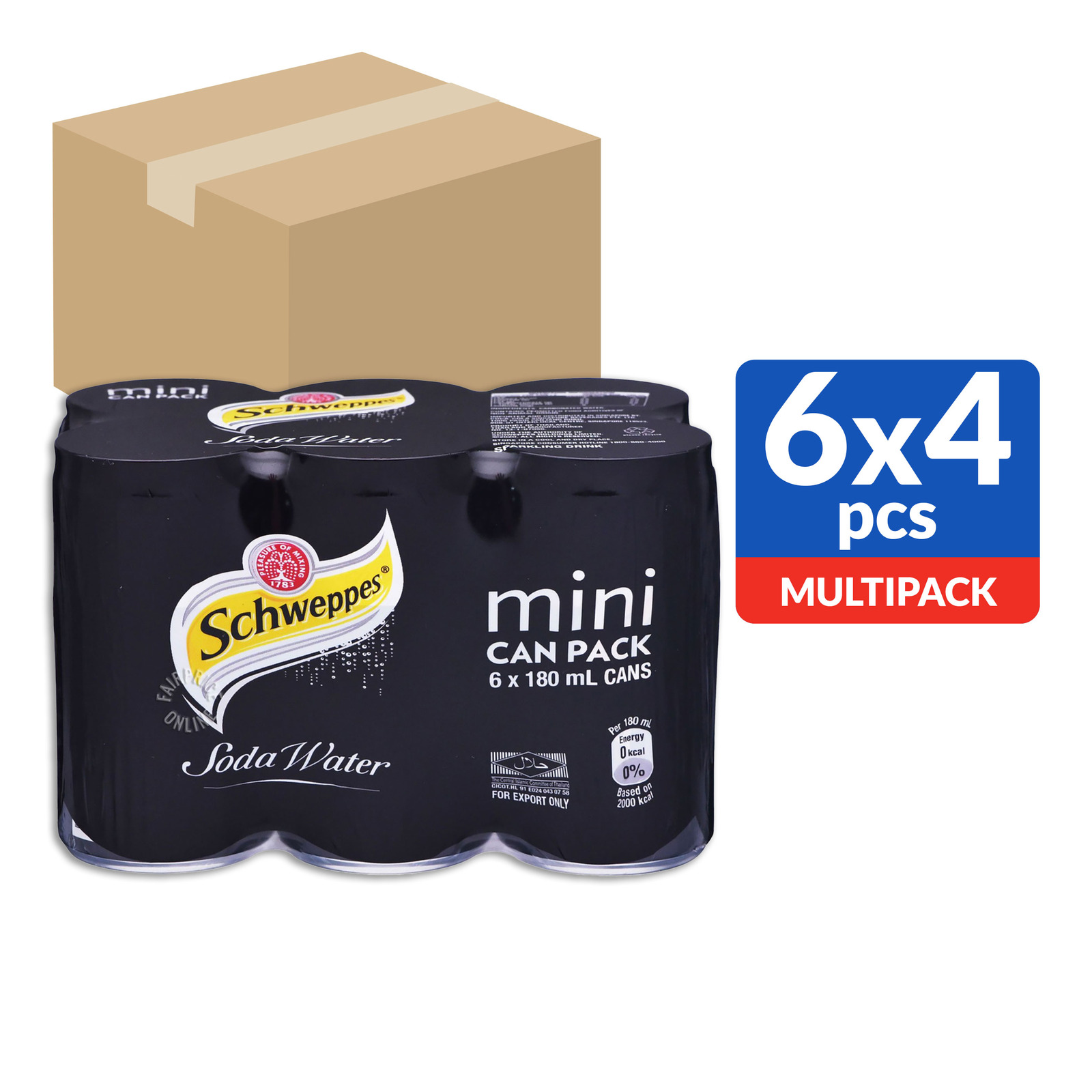 Schweppes Carbonated Mini Can Drink - Soda Water | NTUC FairPrice