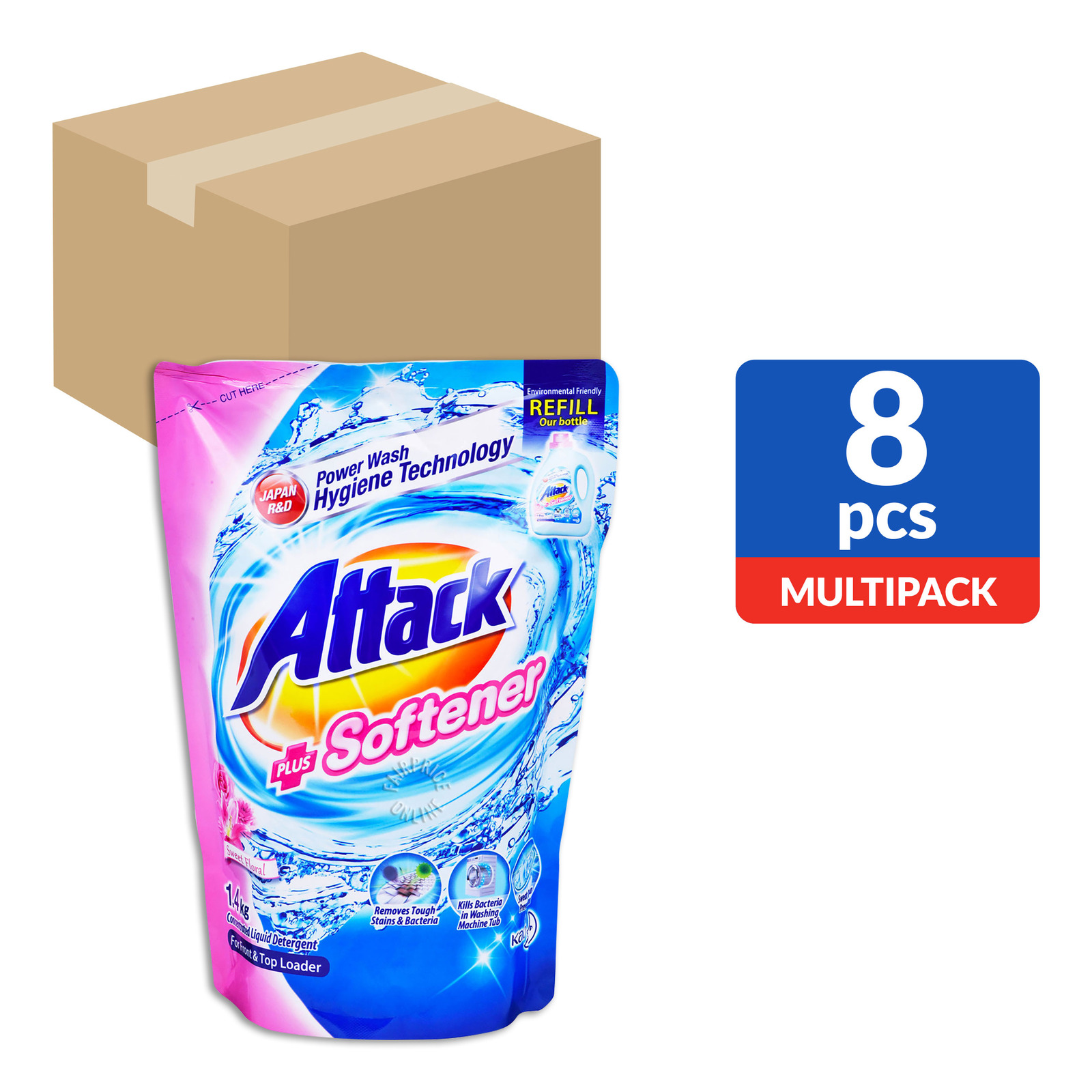 Attack Liquid Detergent Refill - Plus Softener | NTUC FairPrice