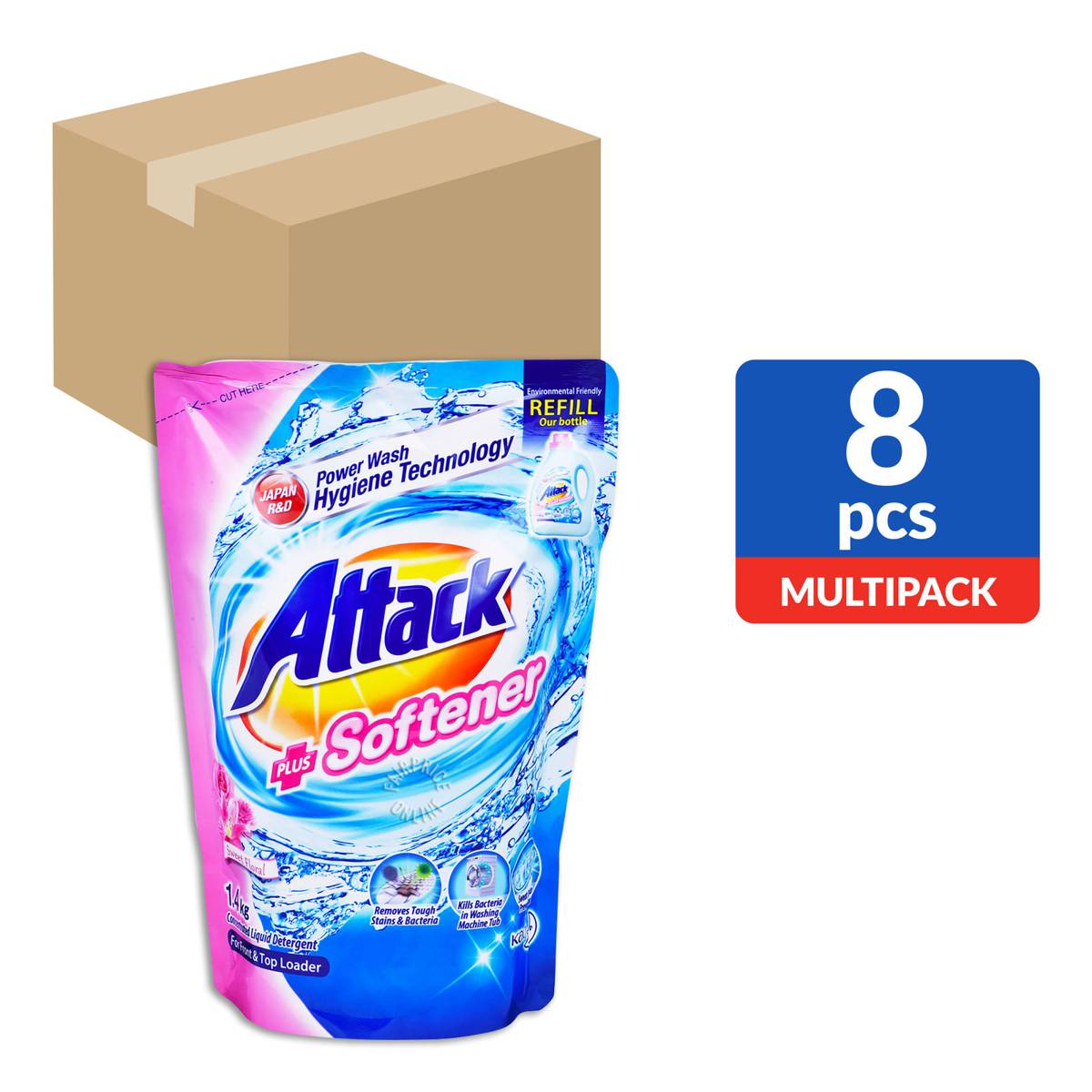 Attack Liquid Detergent Refill - Plus Softener | NTUC FairPrice