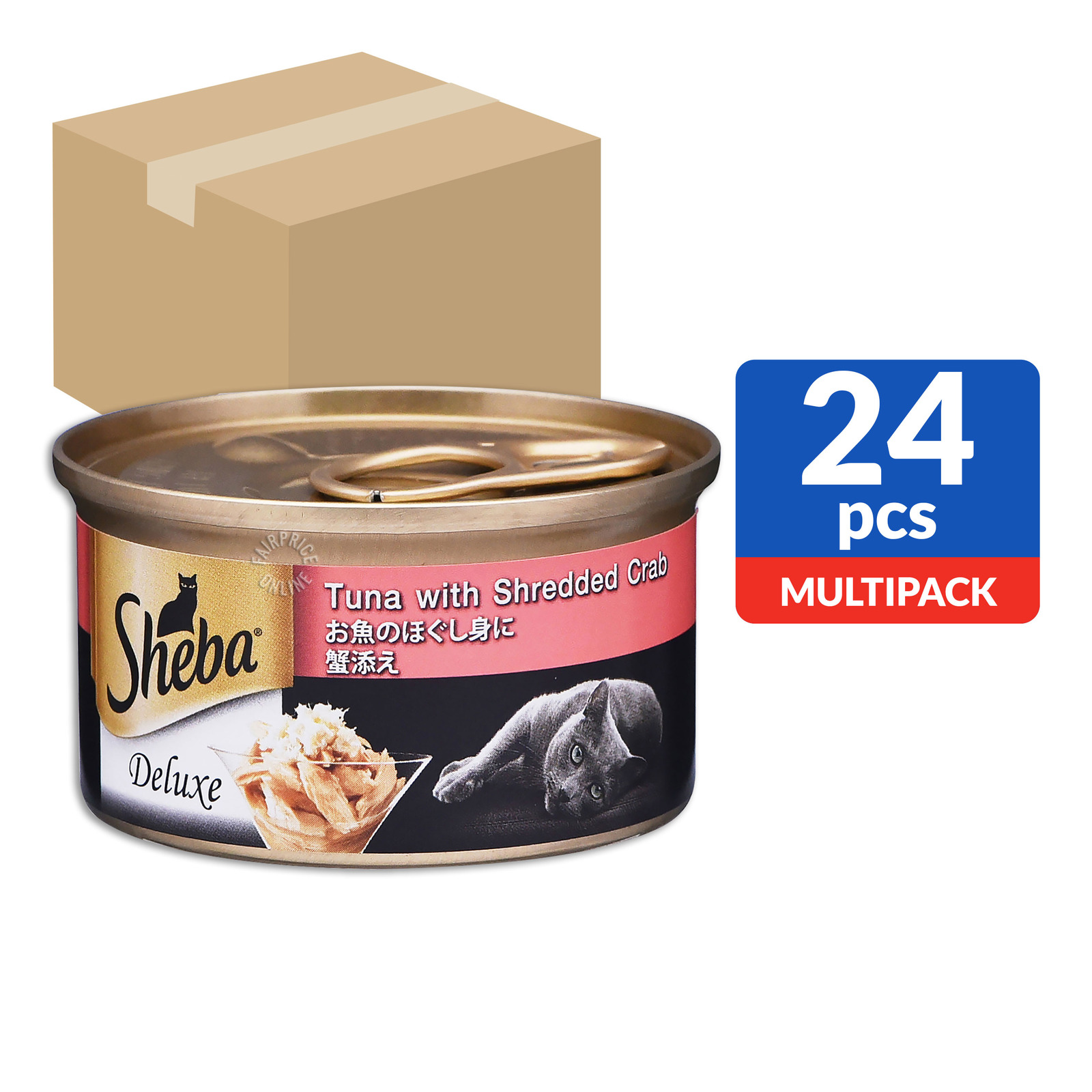 Sheba Cat Can Food - Tuna White Meat withShreddedCrab | NTUC FairPrice