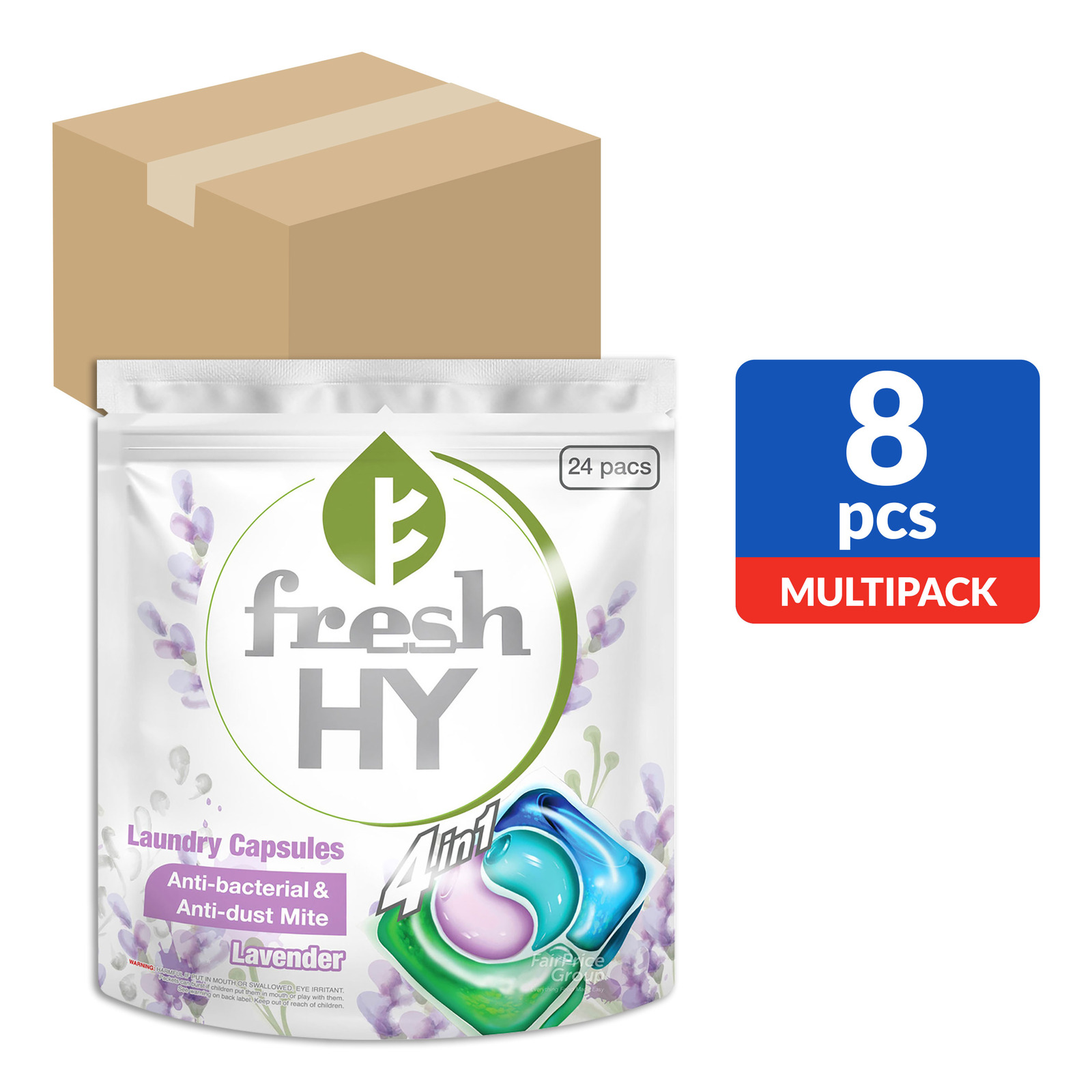 Fresh Hy 4 in 1 Laundry Capsules Refill - Lavender | NTUC FairPrice