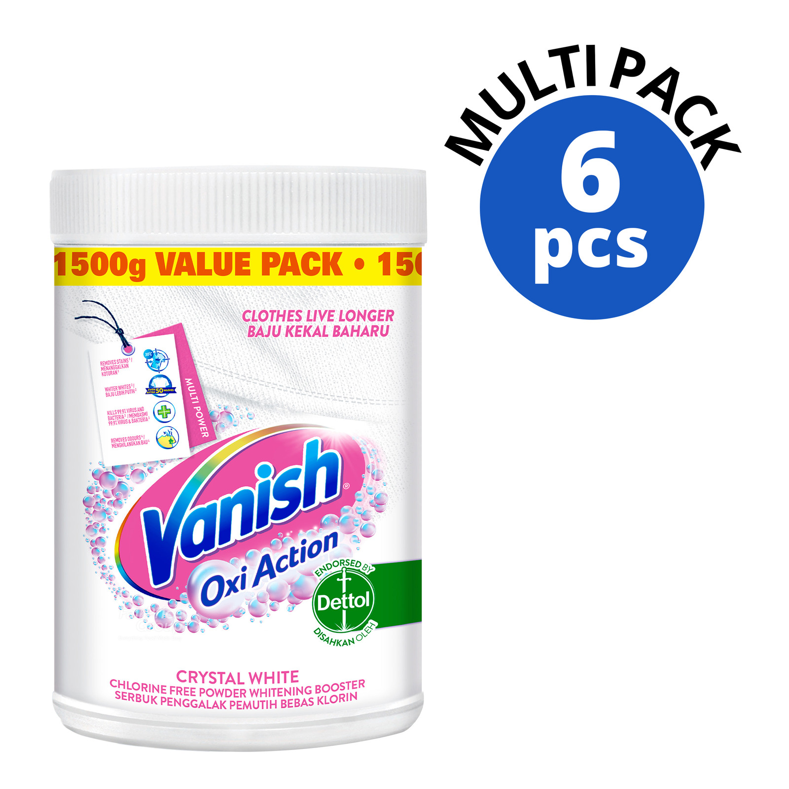 Vanish Powder Fabric Stain Remover-OxiAction (CrystalWhite) | NTUC ...