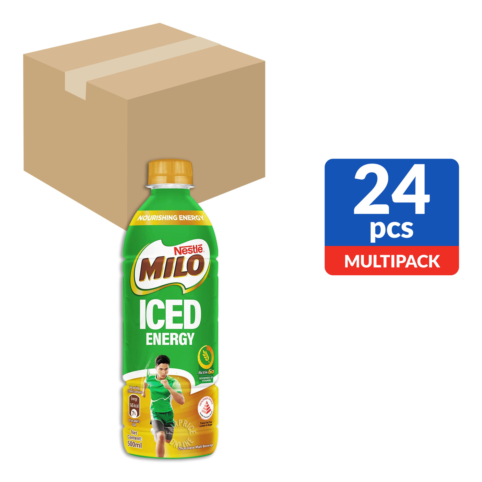 Milo Chocolate Malt Milk Bottle Drink - Iced Energy 24 x 500ml (CTN ...