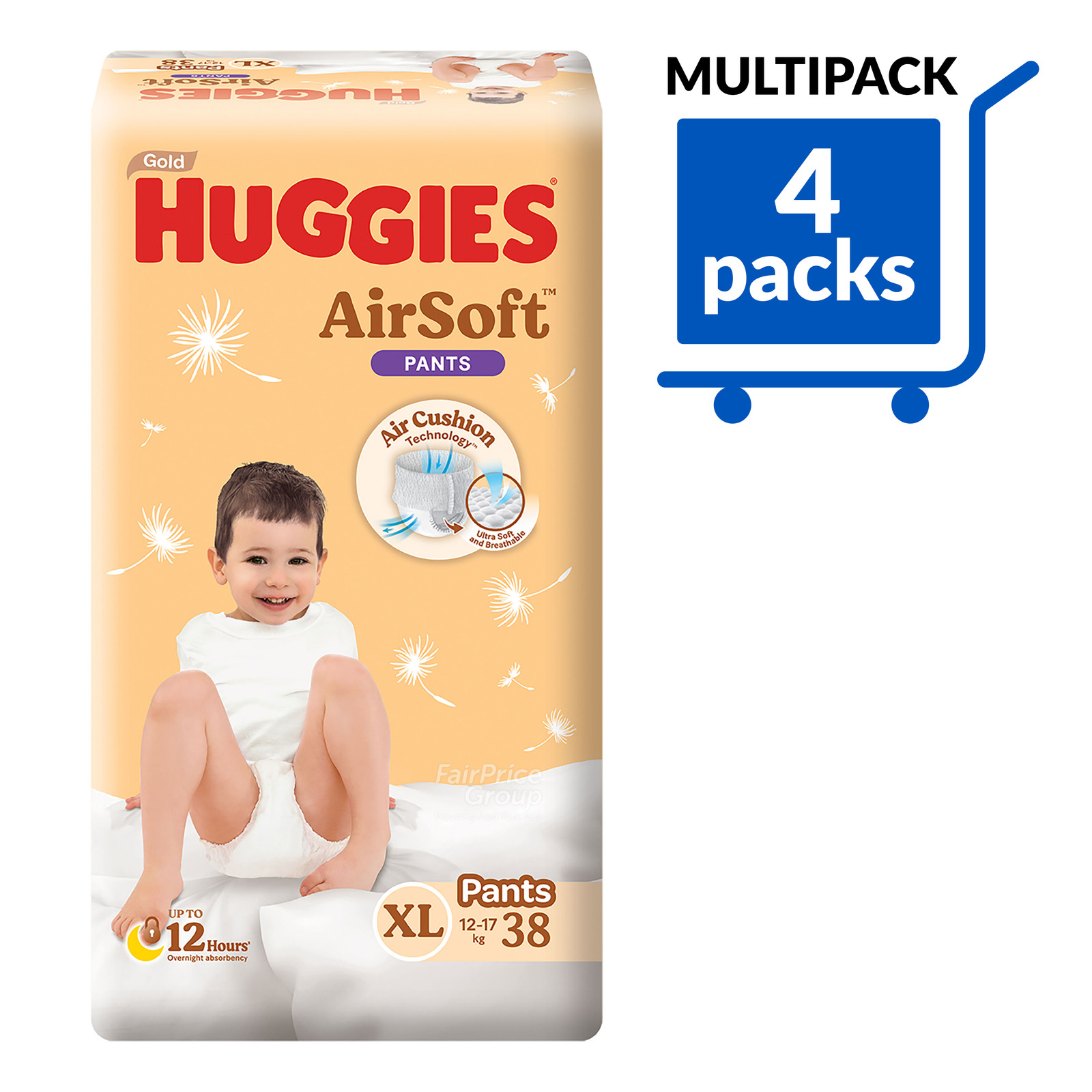 Huggies Airsoft Pants Diaper - XL (12-17kg) | NTUC FairPrice