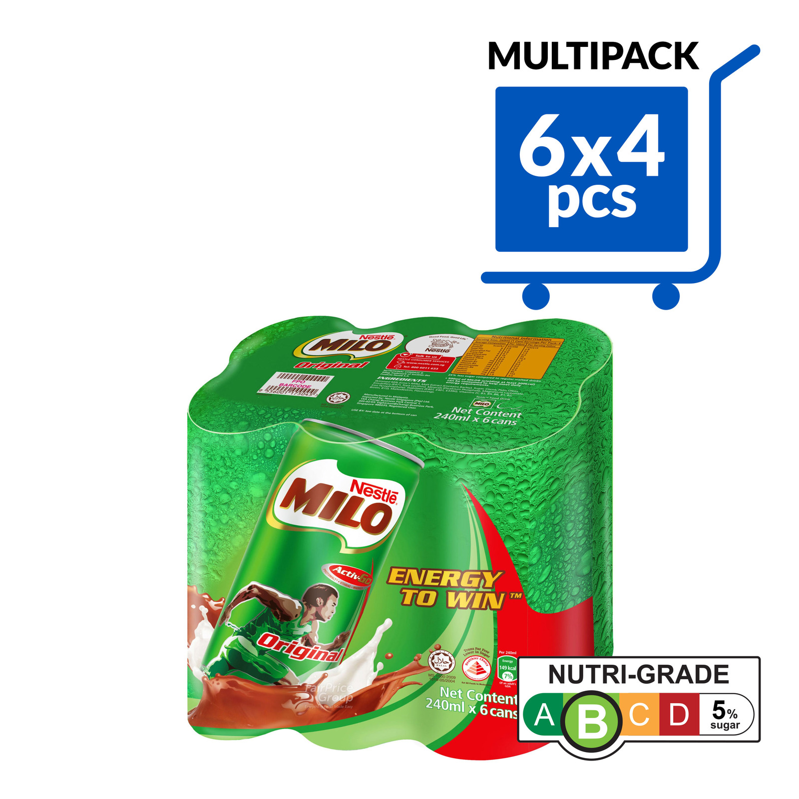 Milo Chocolate Malt Can Drink - Original | NTUC FairPrice