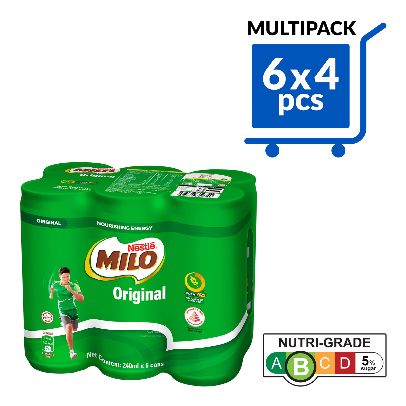 Milo Chocolate Malt Can Drink - Original | NTUC FairPrice
