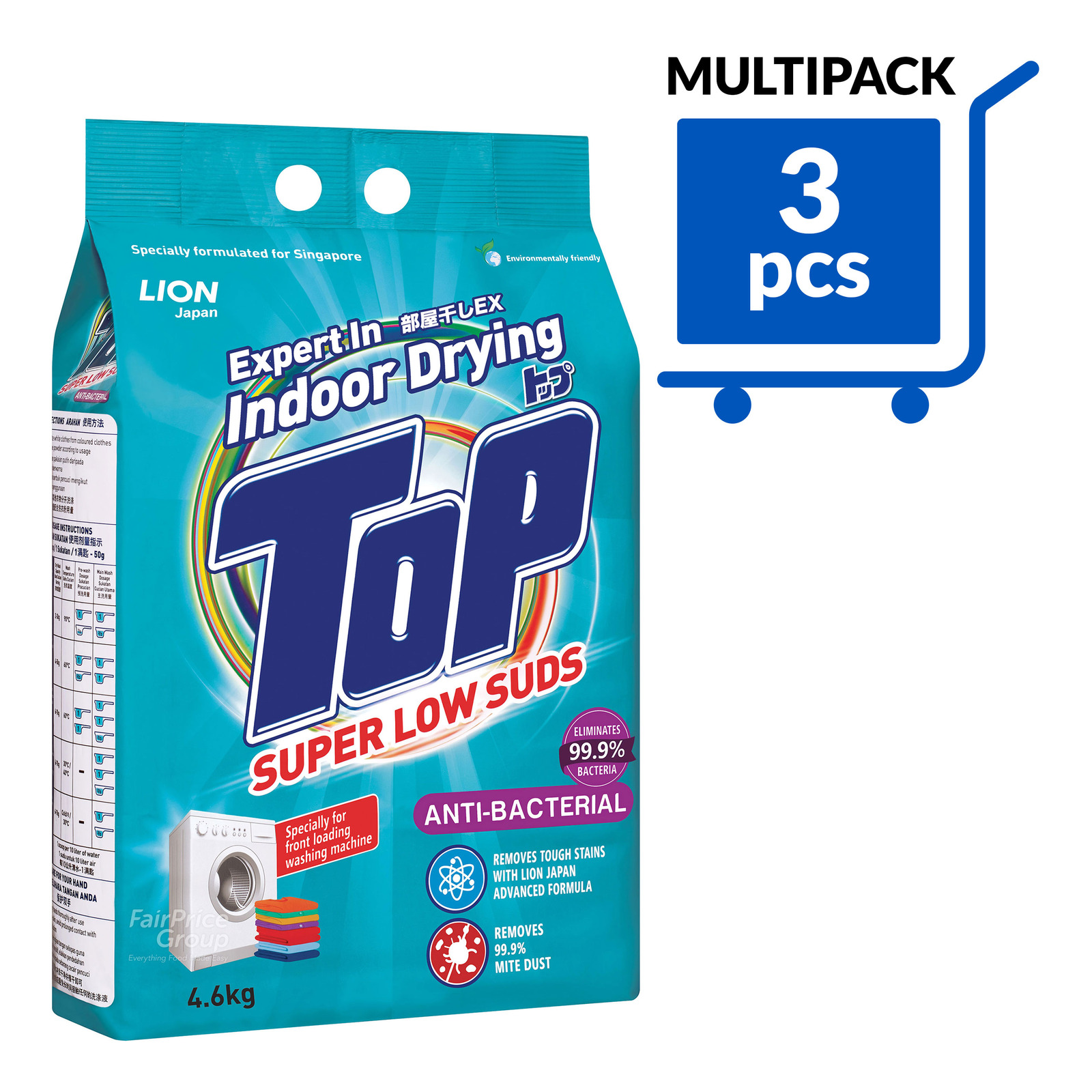 Top Detergent Powder Packet Super Low Suds - Anti-Bacterial | NTUC ...