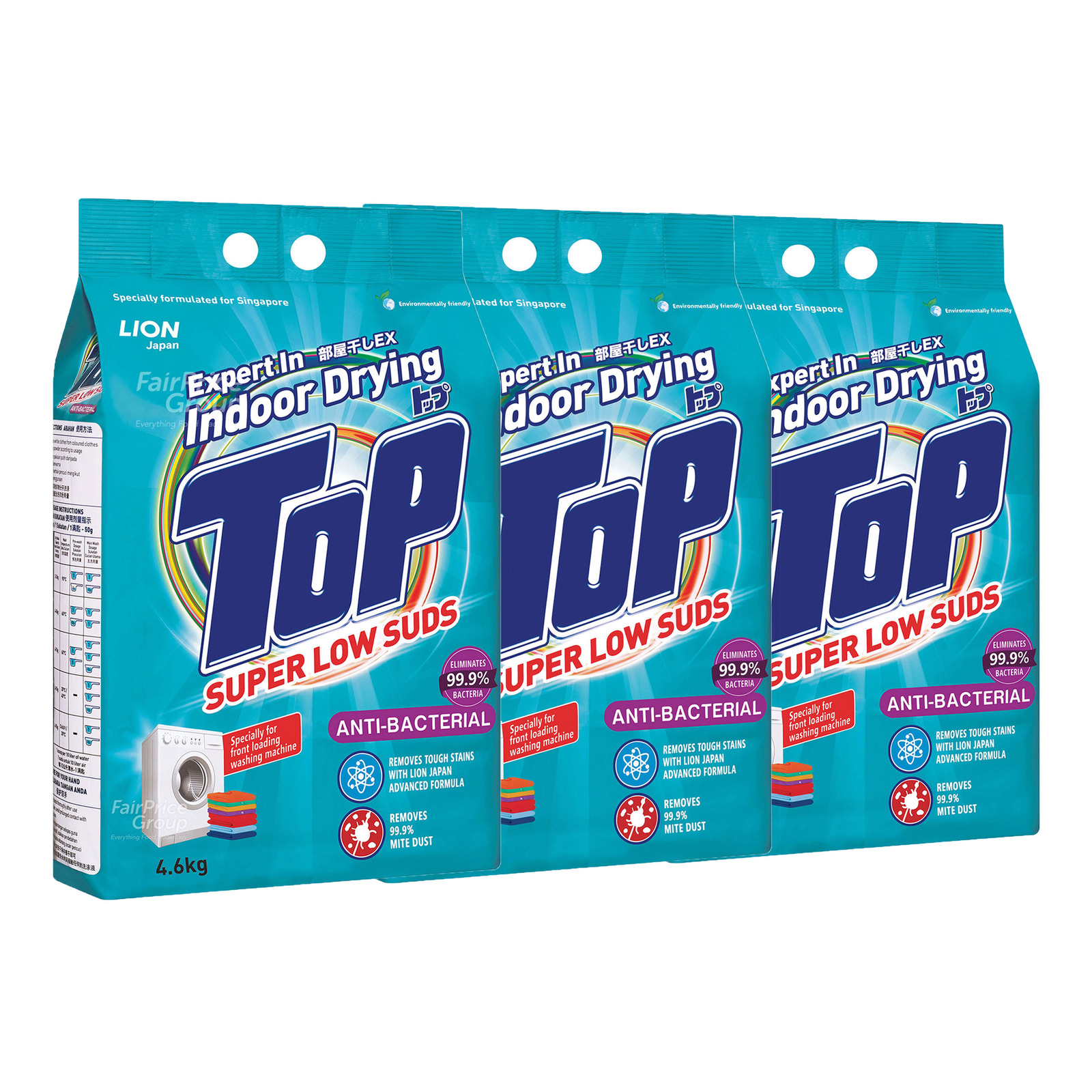 Top Detergent Powder Packet Super Low Suds - Anti-Bacterial | NTUC ...