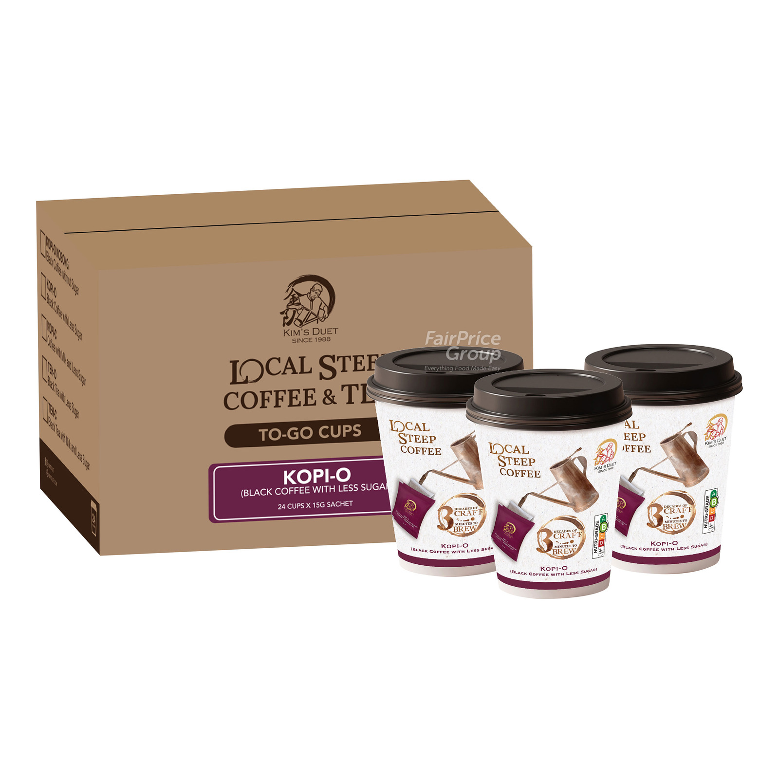 Kim's Duet To-Go Cups - Kopi-O | NTUC FairPrice