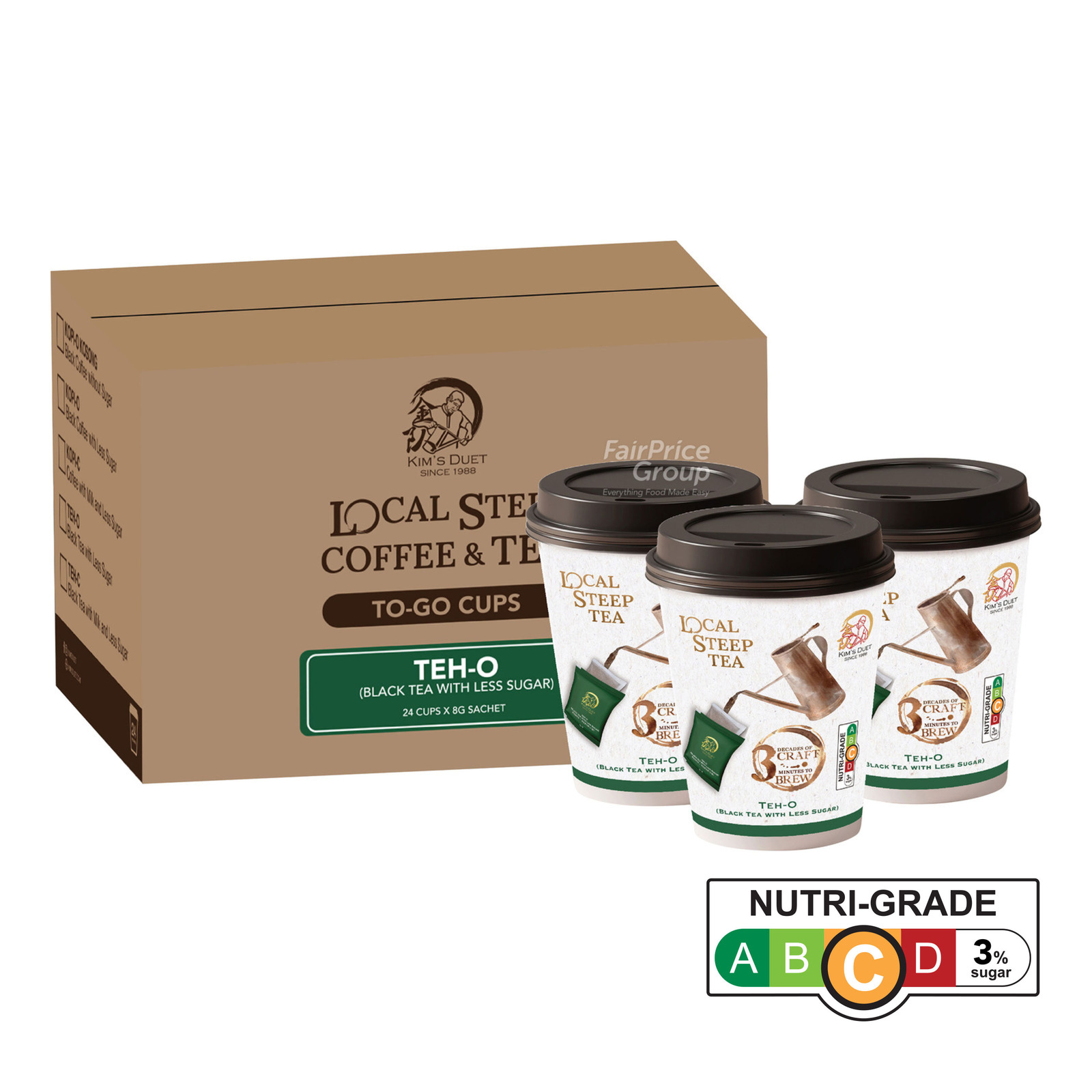 Kim's Duet To-Go Cups - Teh-O | NTUC FairPrice