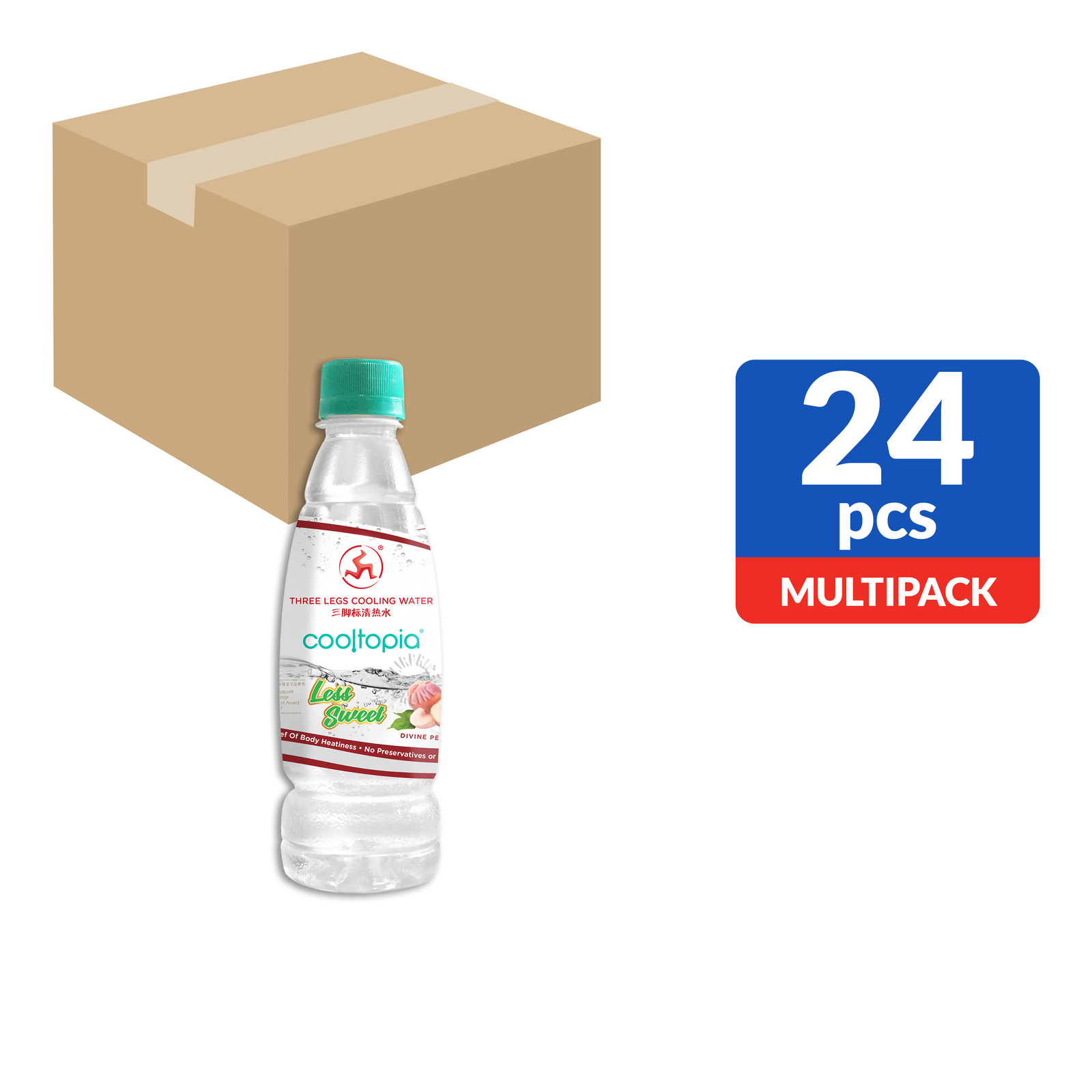 Three Legs Cooling Water Cooltopia Bottle Water - Divine Peach | NTUC FairPrice