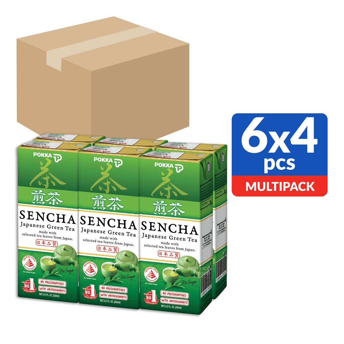 Pokka Packet Drink Sencha Japanese Green Tea - No Sugar | NTUC FairPrice