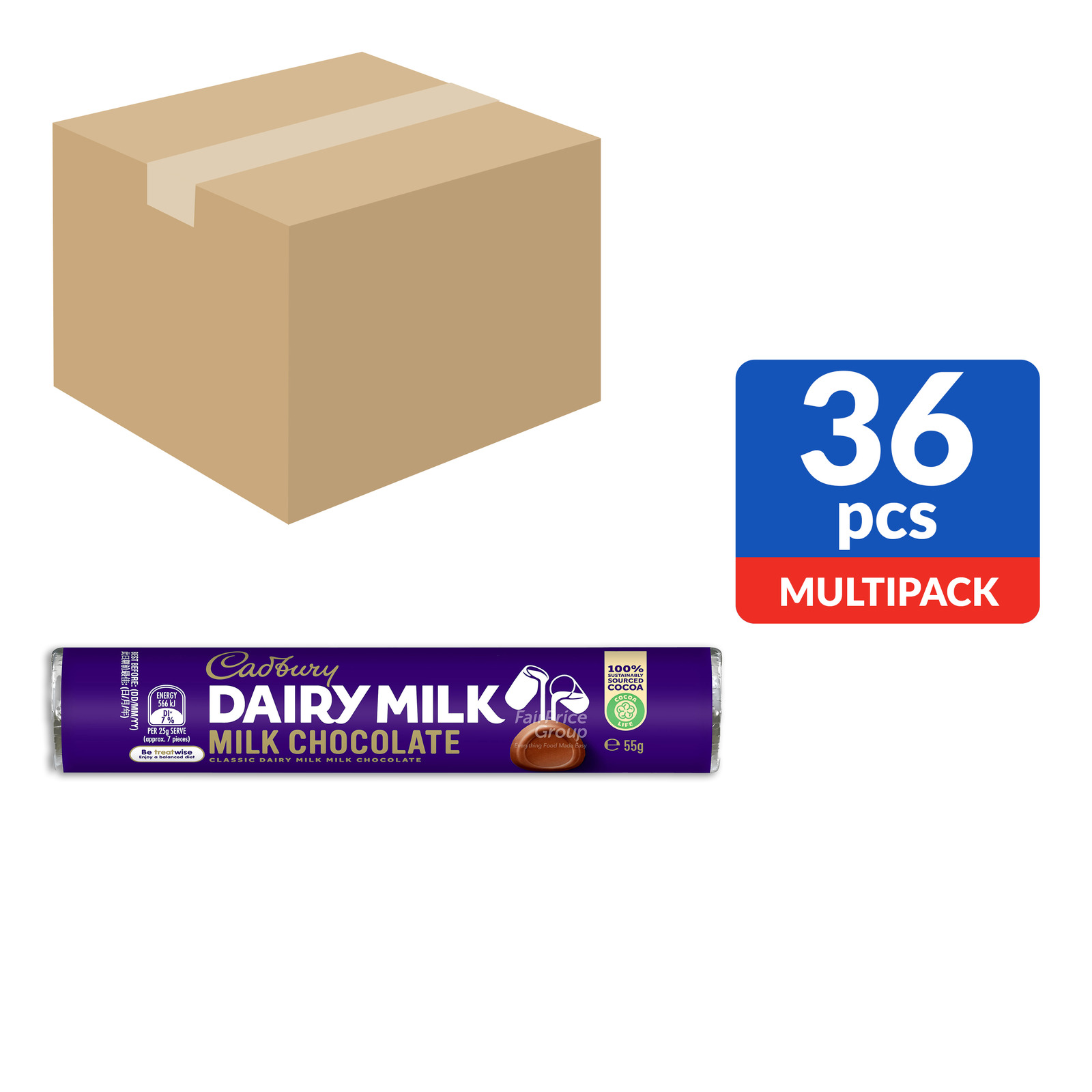 Cadbury Dairy Milk Chocolate Roll - Milk | NTUC FairPrice