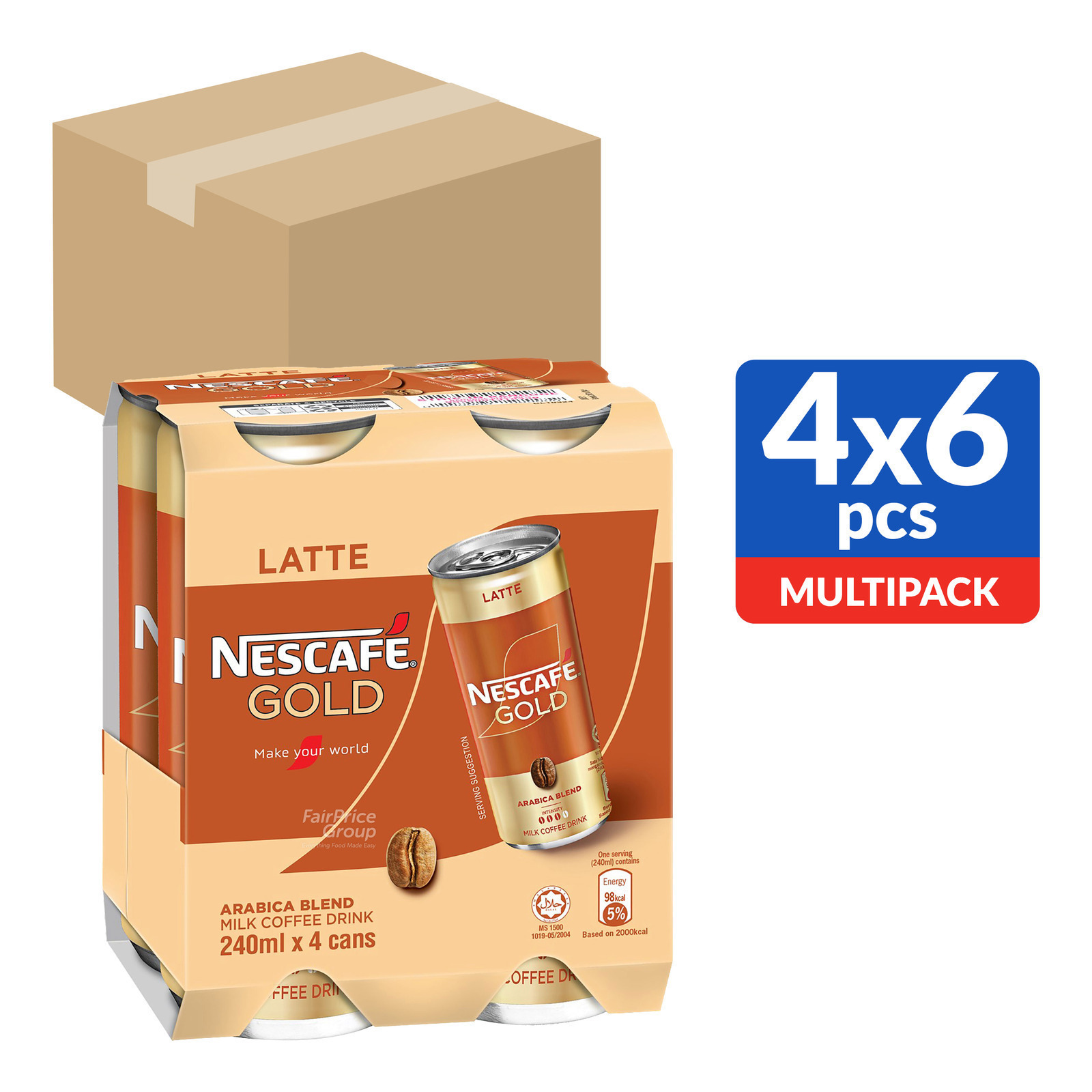 Nescafe Milk Coffee Can Drink - Gold Latte | NTUC FairPrice
