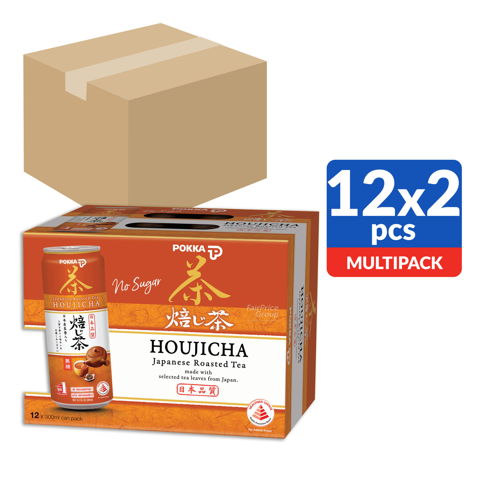 Pokka Houjicha Japanese Roasted Tea - No Sugar | NTUC FairPrice