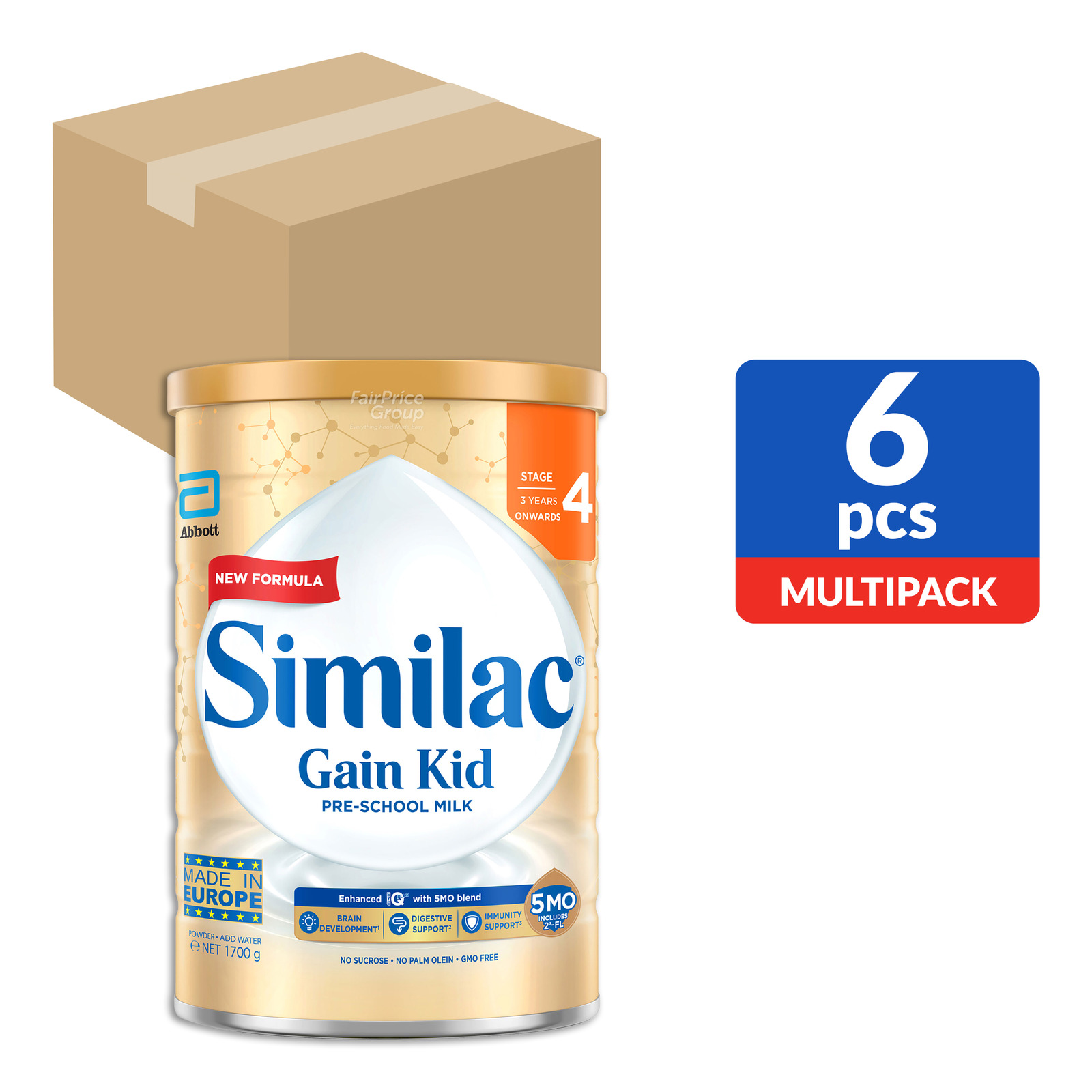 Abbott Similac Gain Kid 5MO Pre-School Milk - Stage 4 | NTUC FairPrice