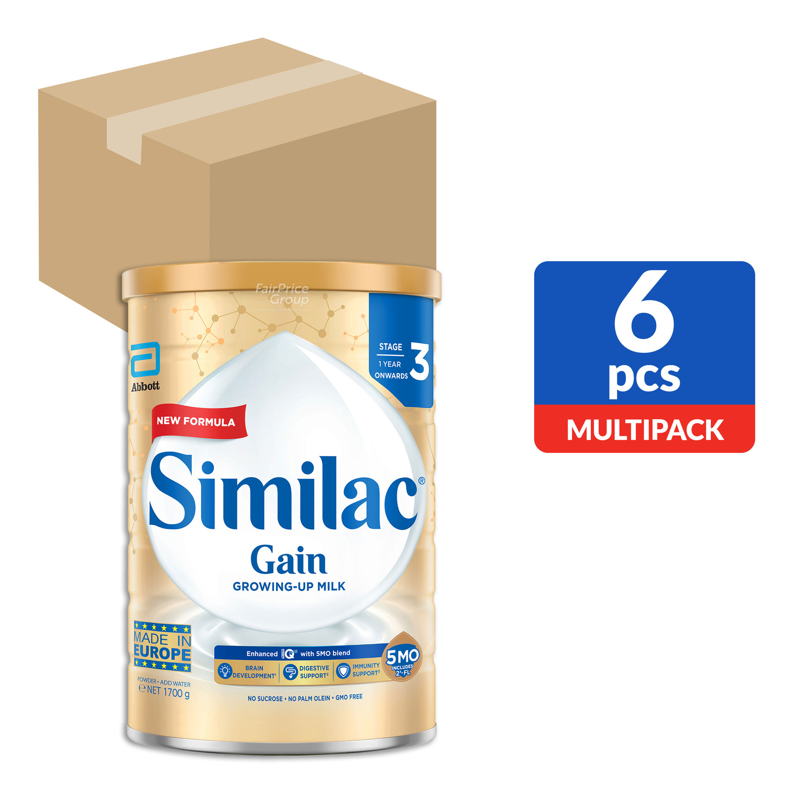 Abbott Similac Gain Kid 5MO Growing-up Milk - Stage 3 | NTUC FairPrice