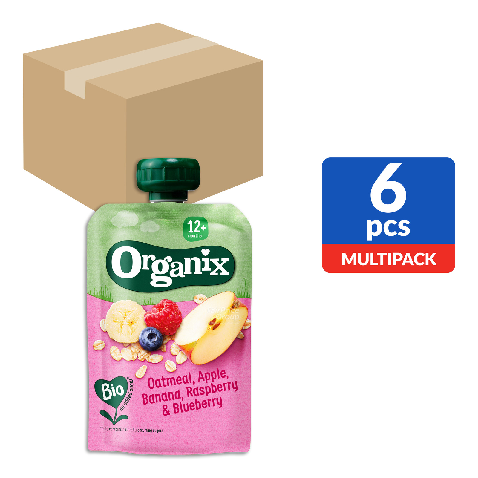 Organix Puree Pouch - Oatmeal,Apple,Banana,Raspberry&Blueberry | NTUC ...