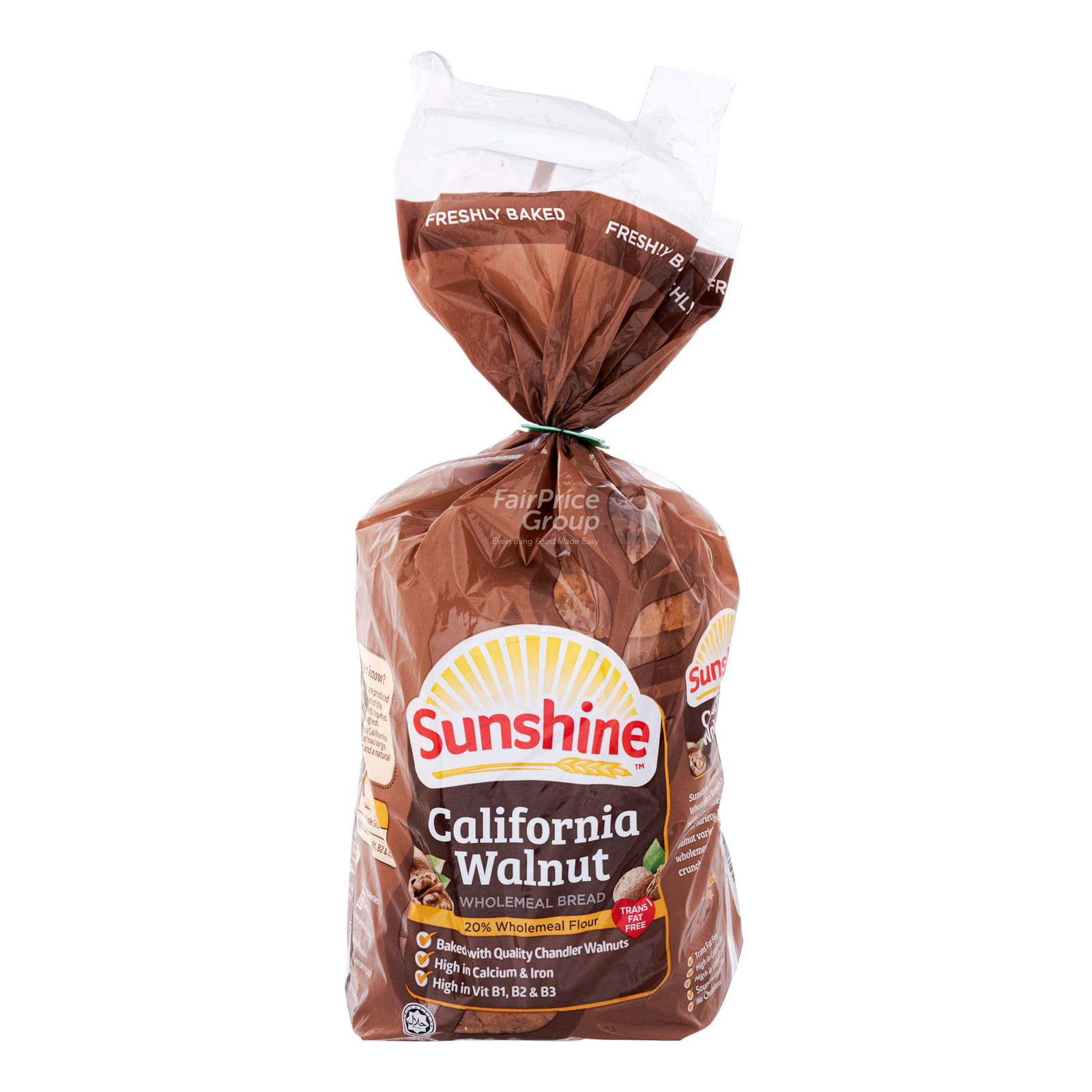 Sunshine Wholemeal Bread - California Walnut | NTUC FairPrice