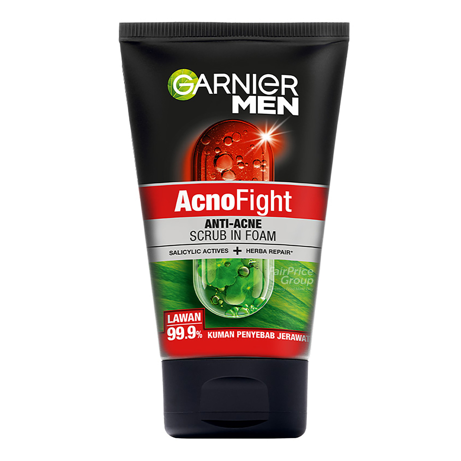 Garnier Men Acno Fight Anti-Acne Scrub in Foam | NTUC FairPrice