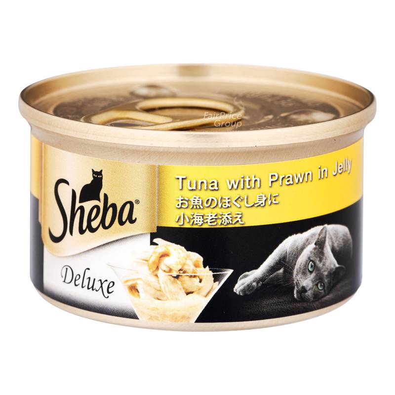 Sheba Cat Can Food - Tuna with Prawn in Jelly | NTUC FairPrice