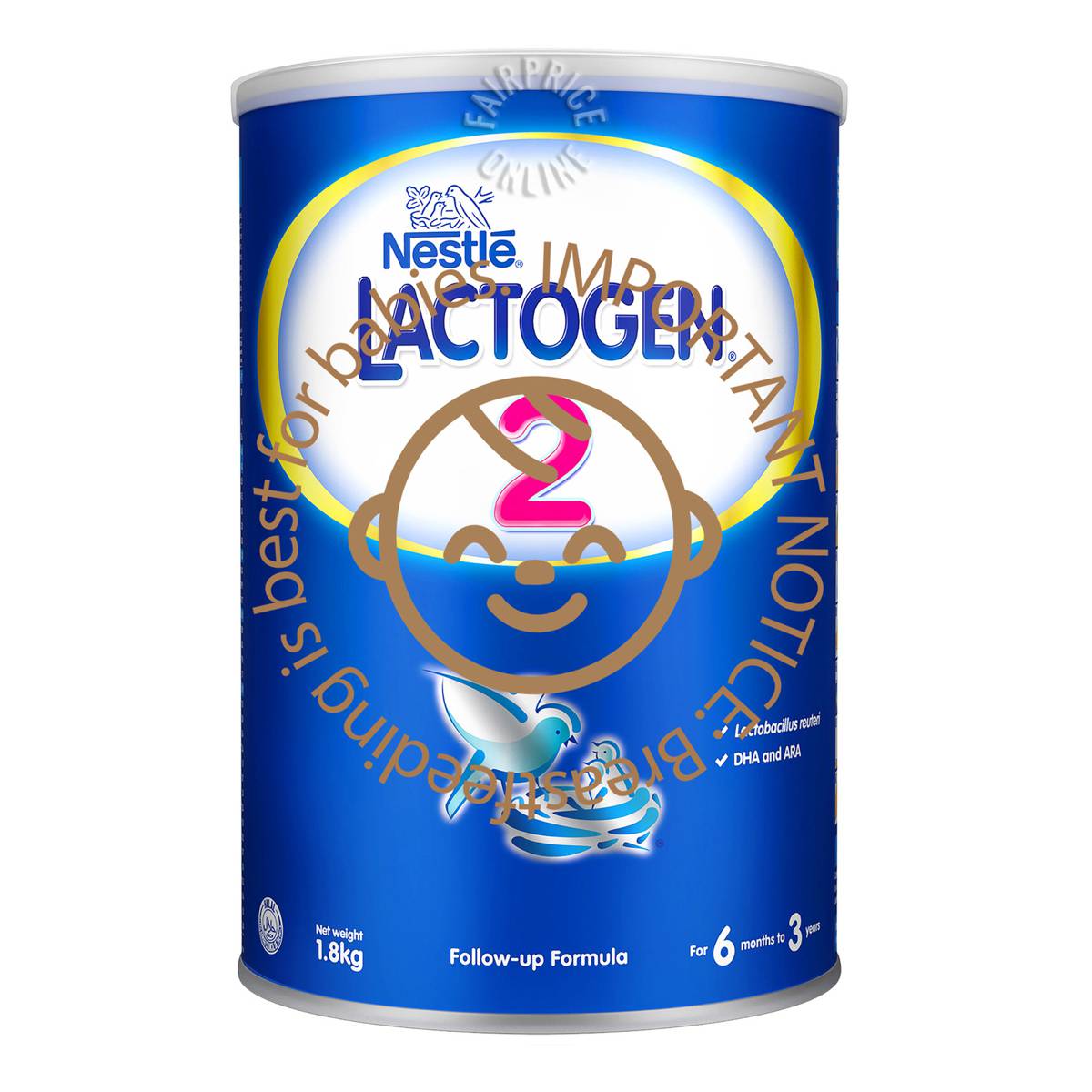 Nestlé LACTOGEN 2 Follow-Up Milk Formula 1.8kg | NTUC FairPrice